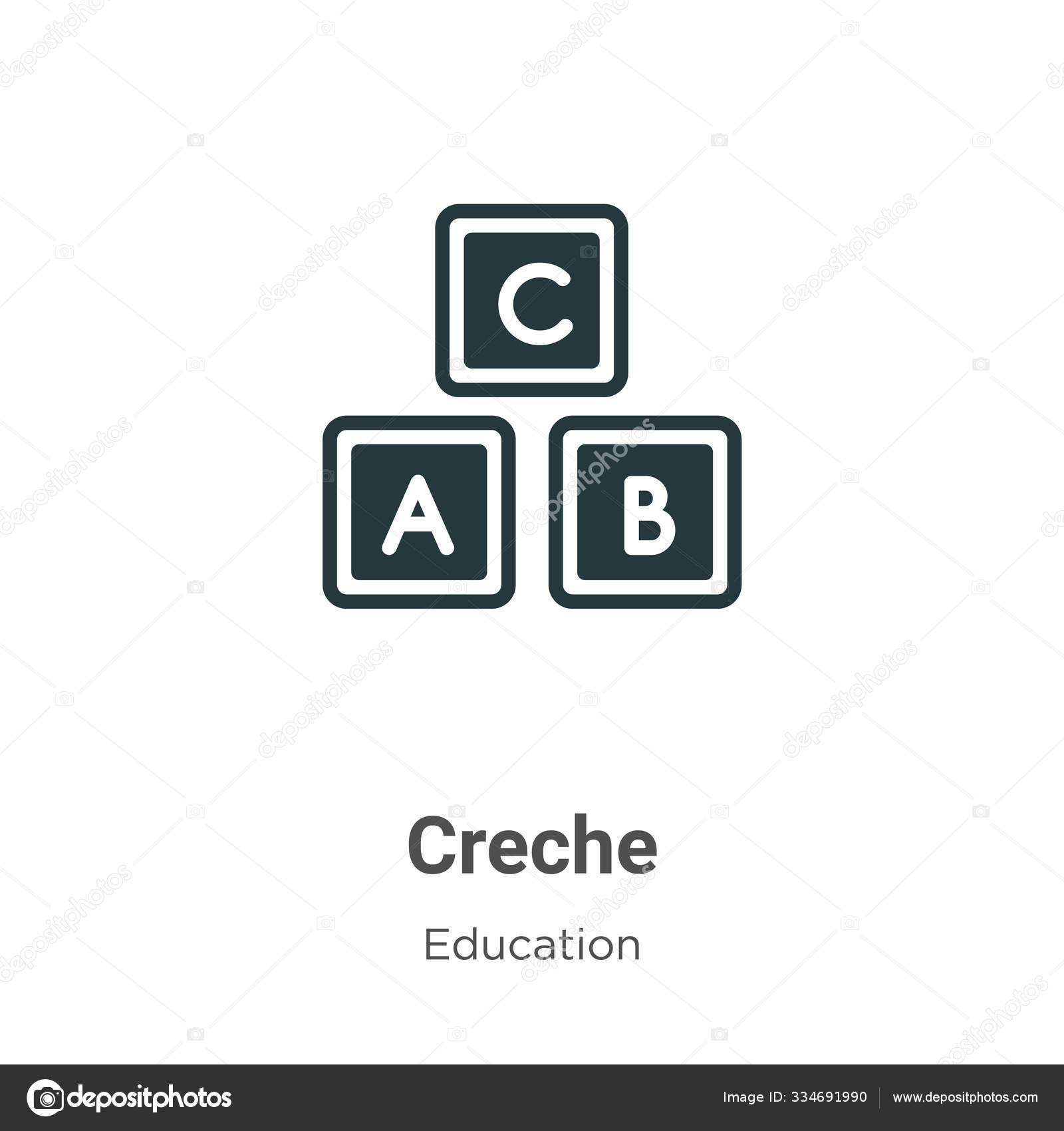 Creche Vector Icon White Background Flat Vector Creche Icon Symbol ...