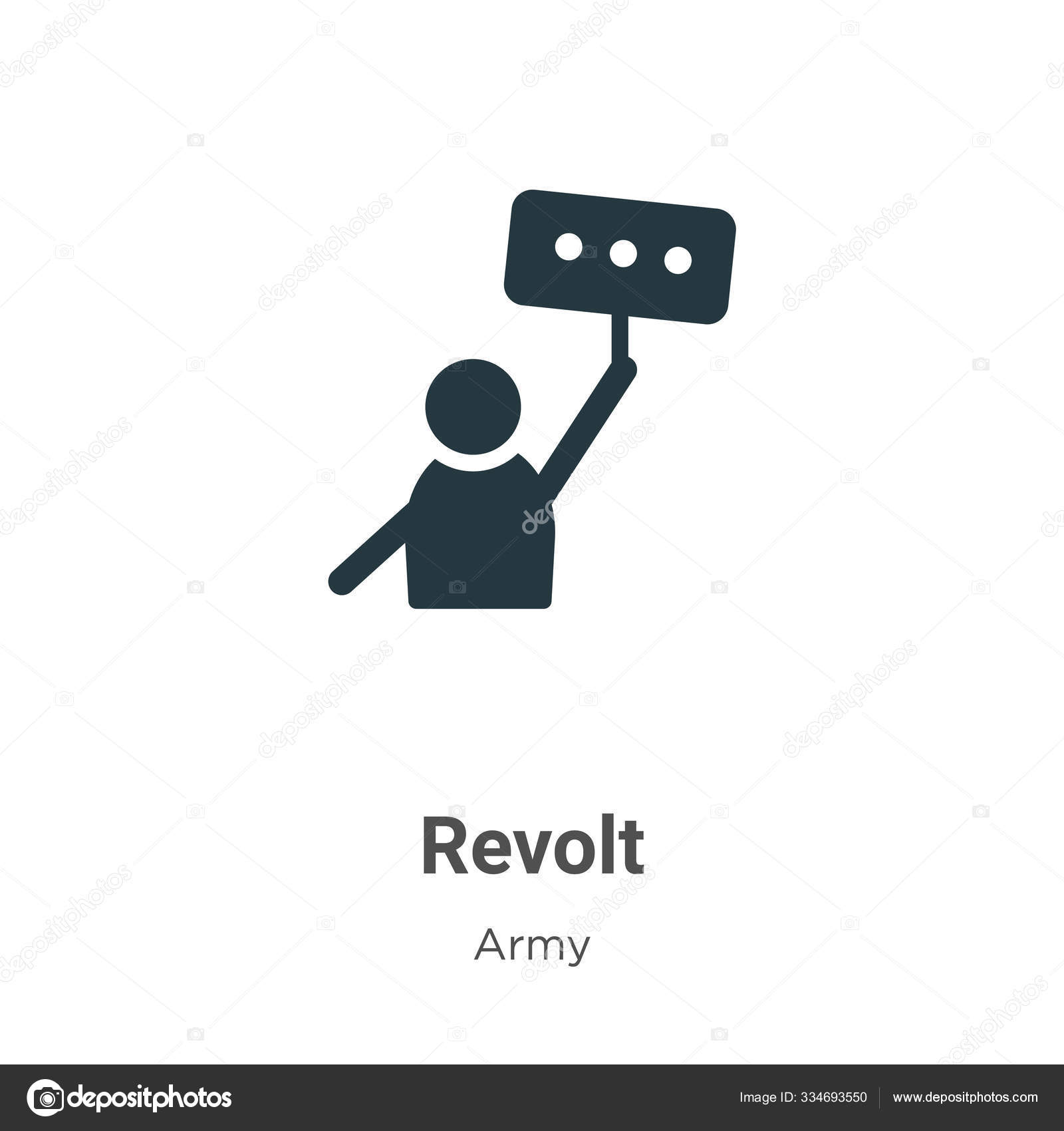 Revolt Vector Icon White Background Flat Vector Revolt Icon Symbol ...