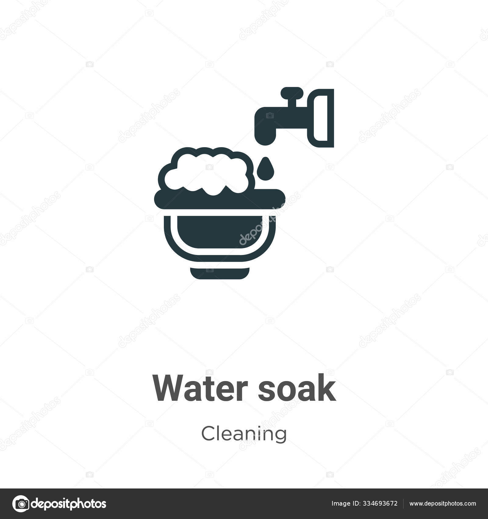 Water Soak Vector Icon White Background Flat Vector Water Soak Stock ...