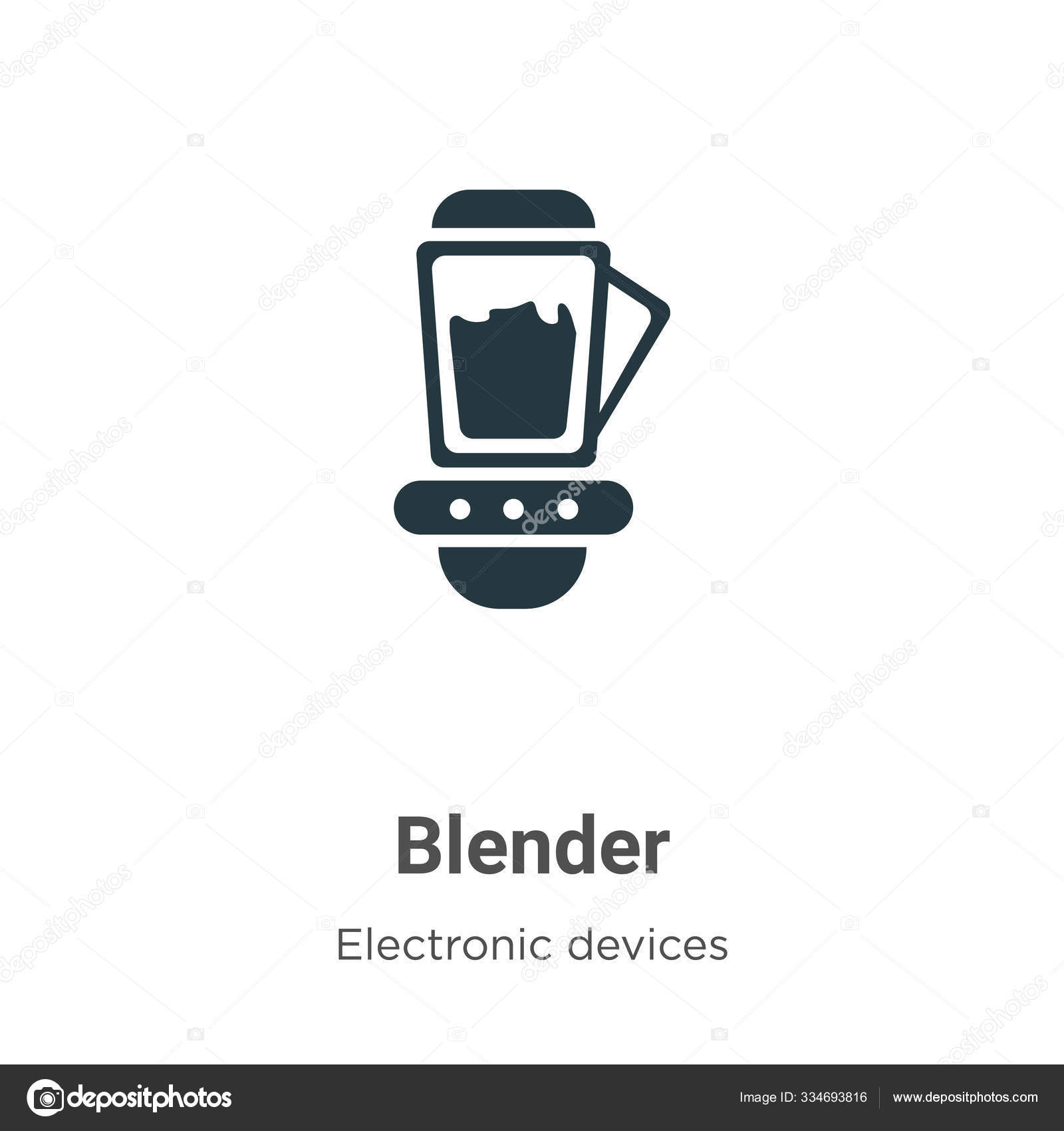 Blender Vector Icon White Background Flat Vector Blender Icon Symbol ...