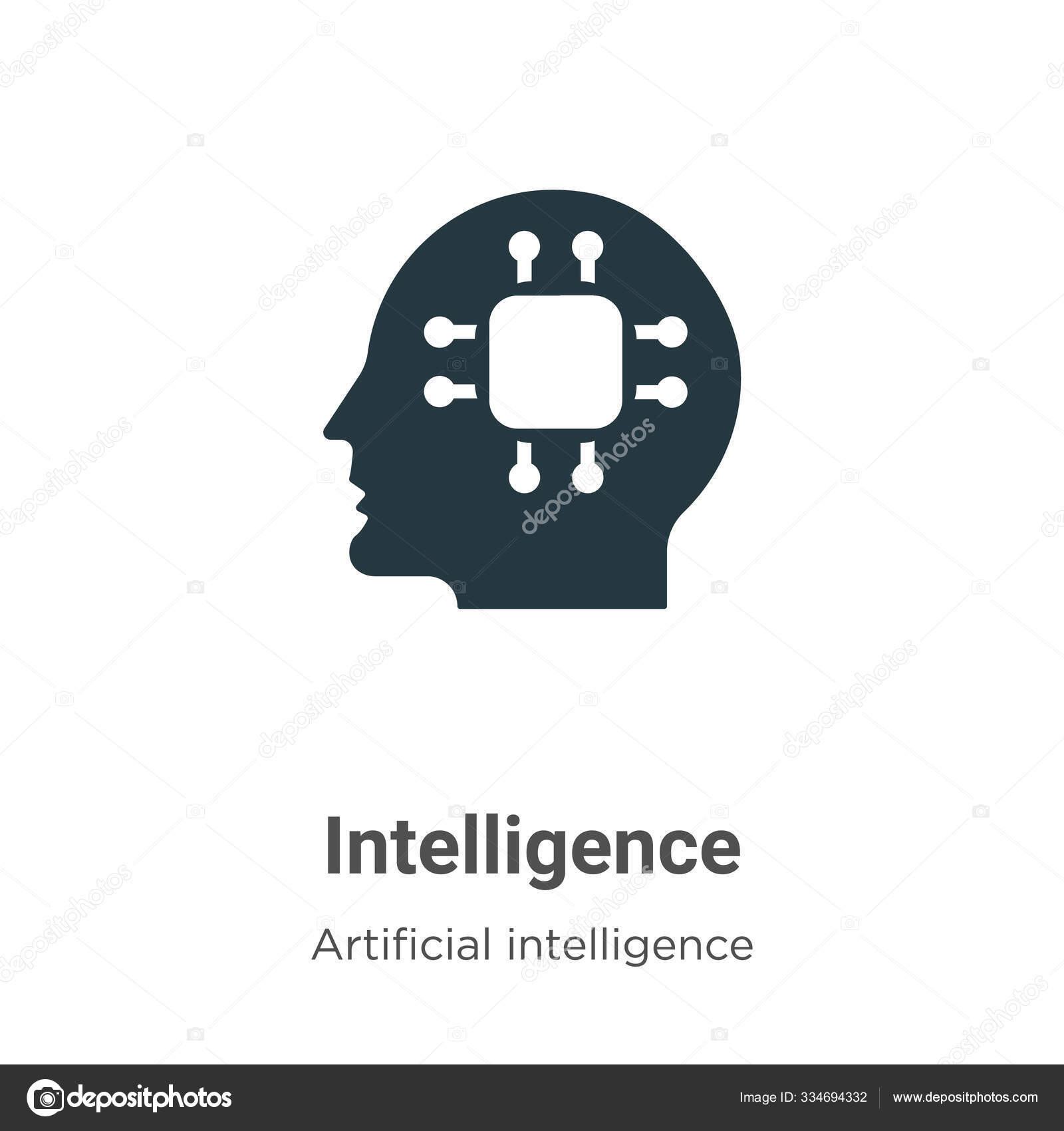 Intelligence Vector Icon White Background Flat Vector Intelligence Icon ...