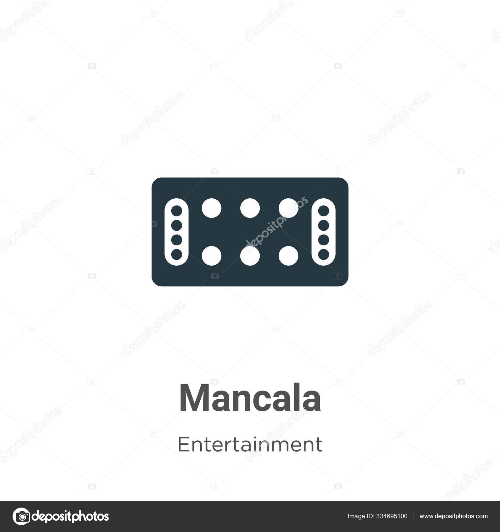 Mancala Vector Icon White Background Flat Vector Mancala Icon Symbol ...