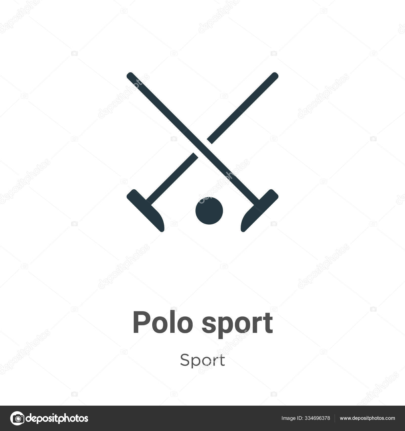 Polo Sport Vector Icon White Background Flat Vector Polo Sport Stock ...