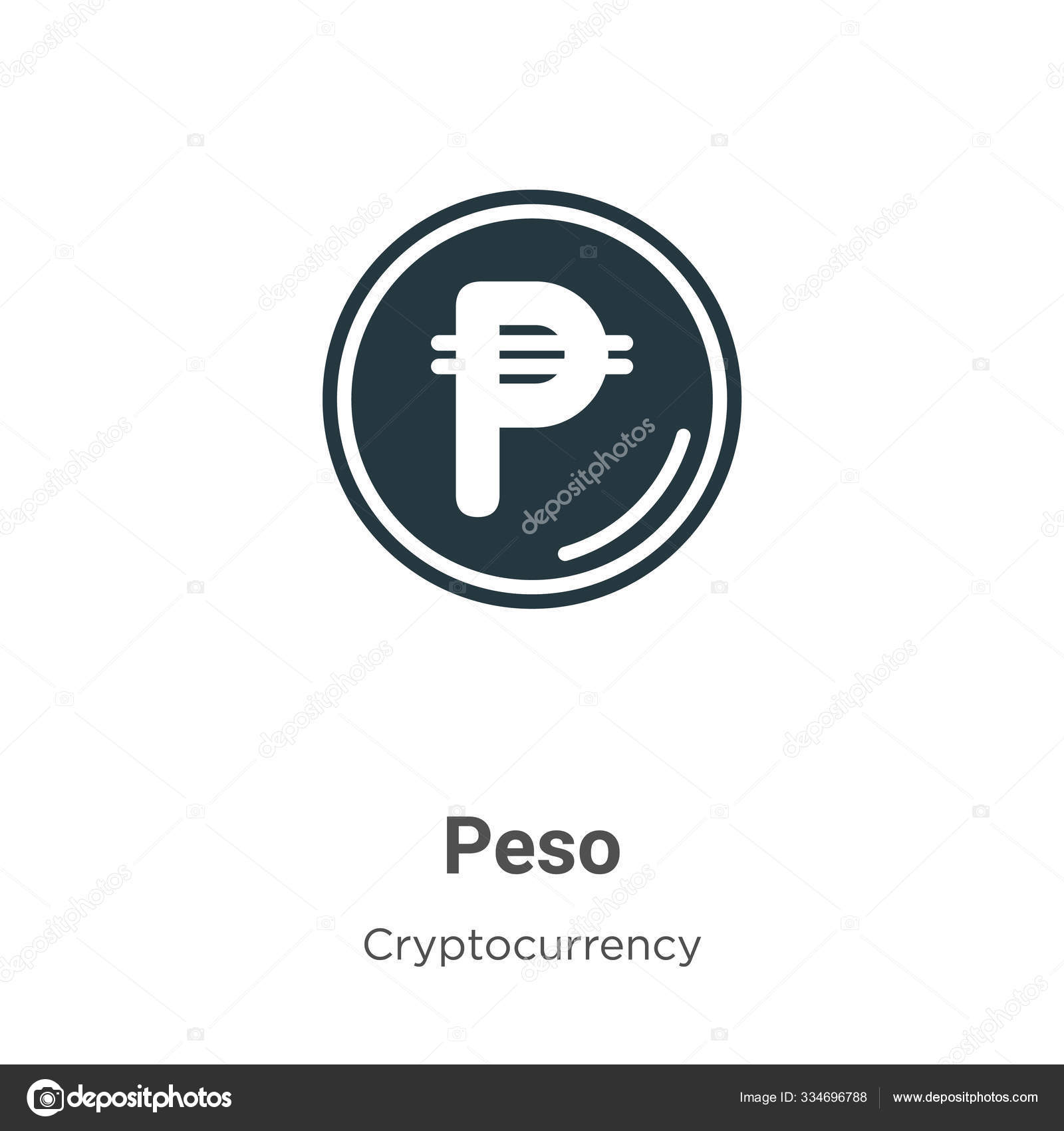 Peso Icono Vector Sobre Fondo Blanco Signo Símbolo Icono Peso Vector de ...