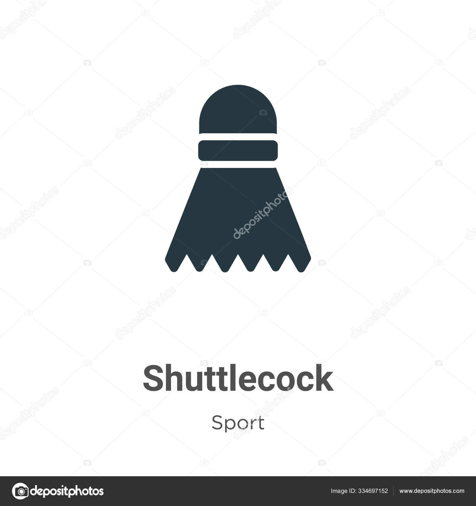 Shuttlecock Vector Icon White Background Flat Vector Shuttlecock Icon ...