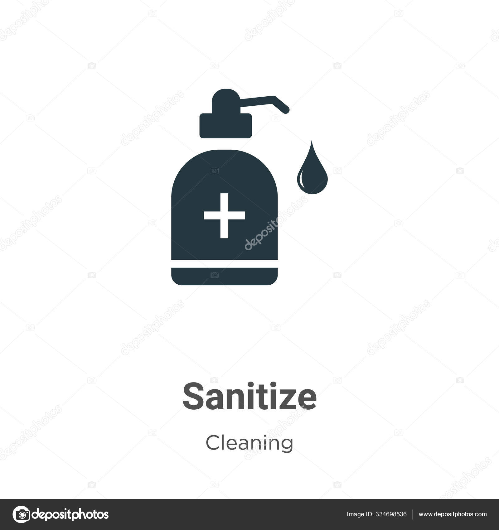 Sanitize Vector Icon White Background Flat Vector Sanitize Icon Symbol ...