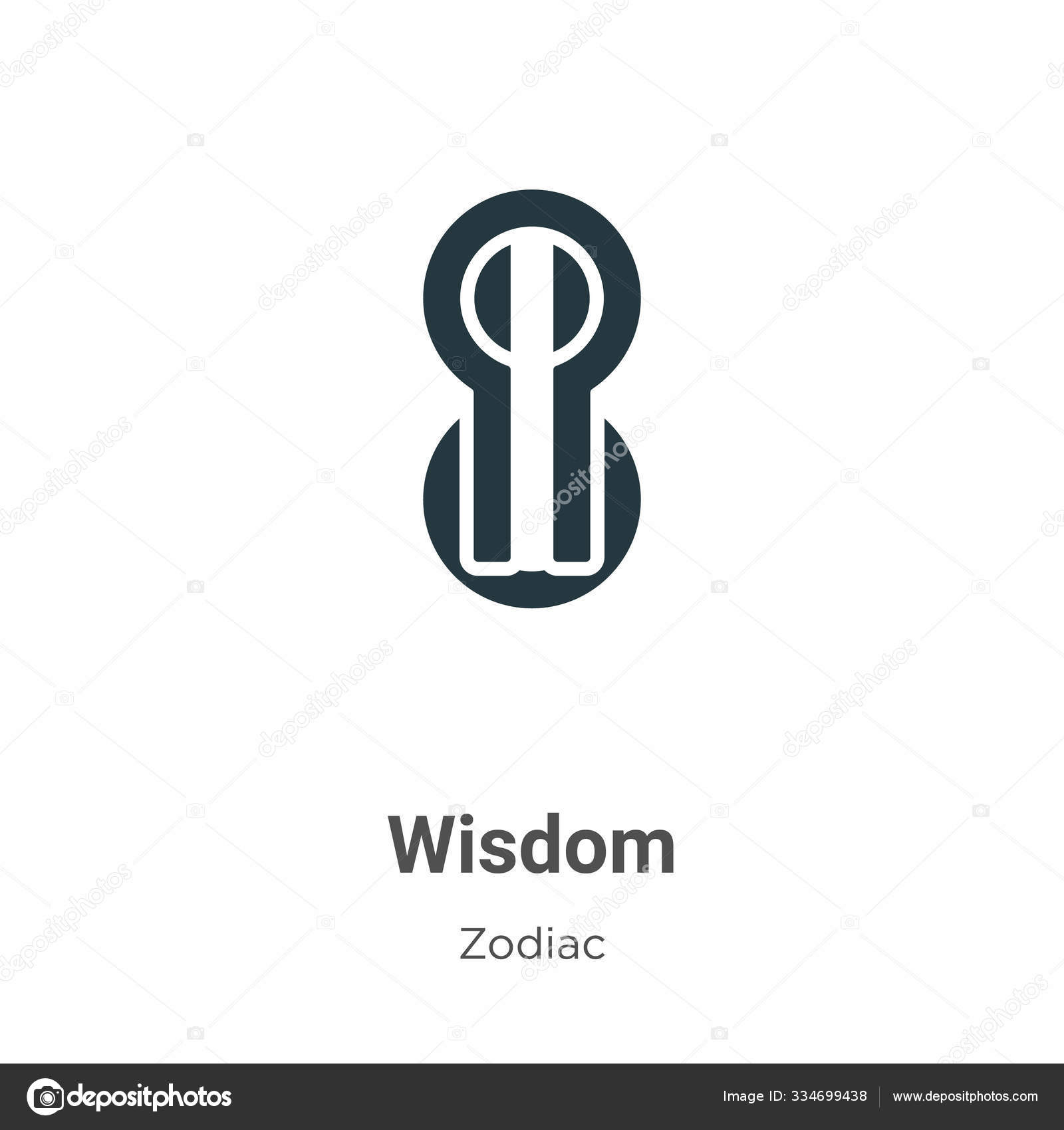 Icono Vector Sabiduría Sobre Fondo Blanco Signo Símbolo Icono Sabiduría ...