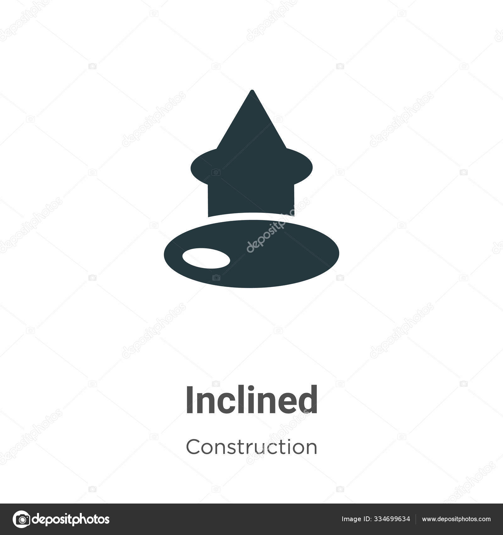 Inclined Vector Icon White Background Flat Vector Inclined Icon Symbol ...