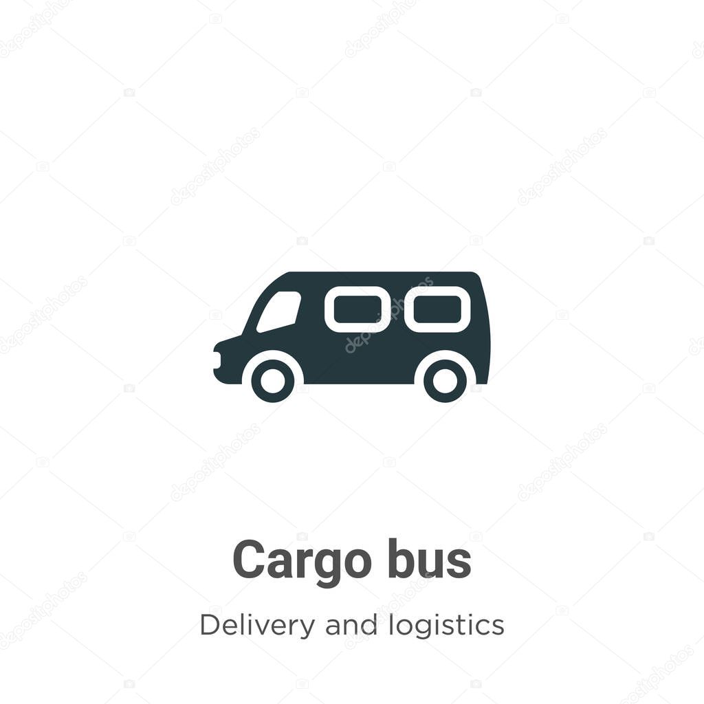 ícono vectorial del bus Cargo en fondo blanco. Señal de icono de los ...