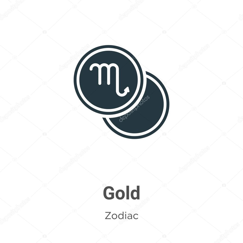 Icono de vector de oro sobre fondo blanco. Signo de símbolo de icono de ...
