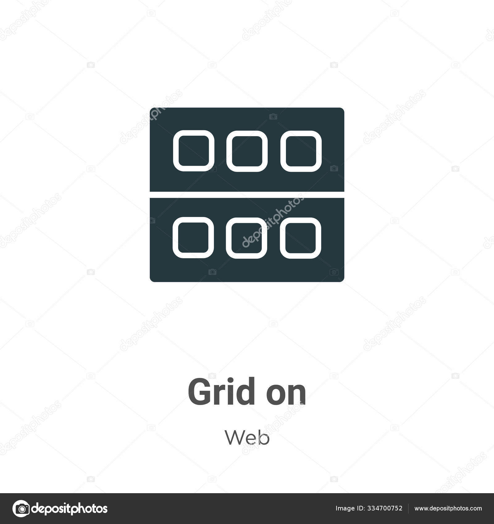 Grid Glyph Icon Vector White Background Flat Vector Grid Icon Stock ...