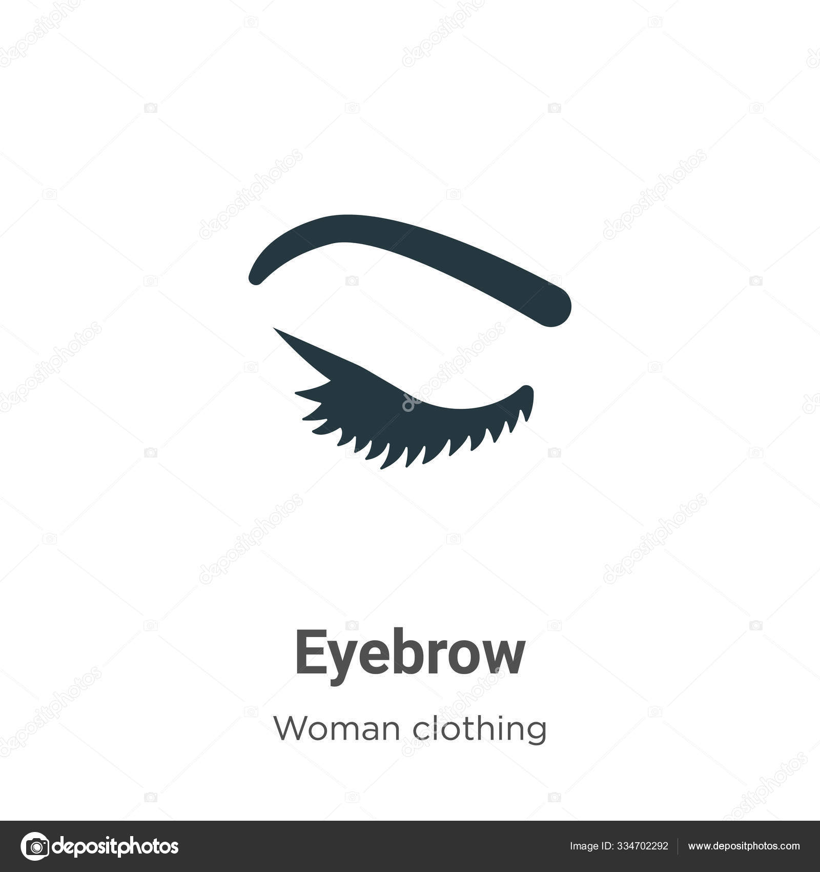 Eyebrow Vector Icon White Background Flat Vector Eyebrow Icon Symbol ...