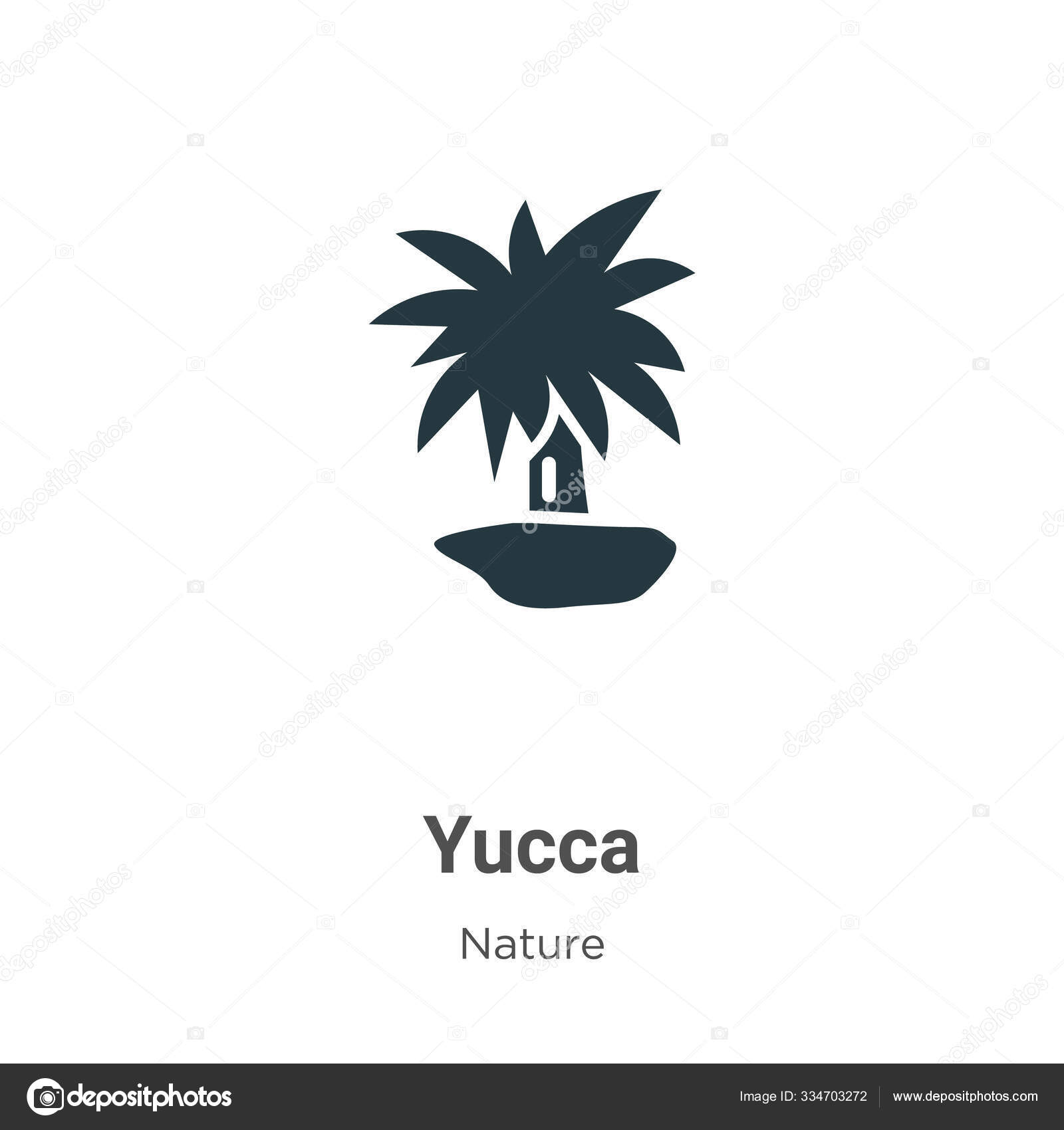 Yucca Vector Icon White Background Flat Vector Yucca Icon Symbol Stock Vector by ©Digital-Bazaar ...