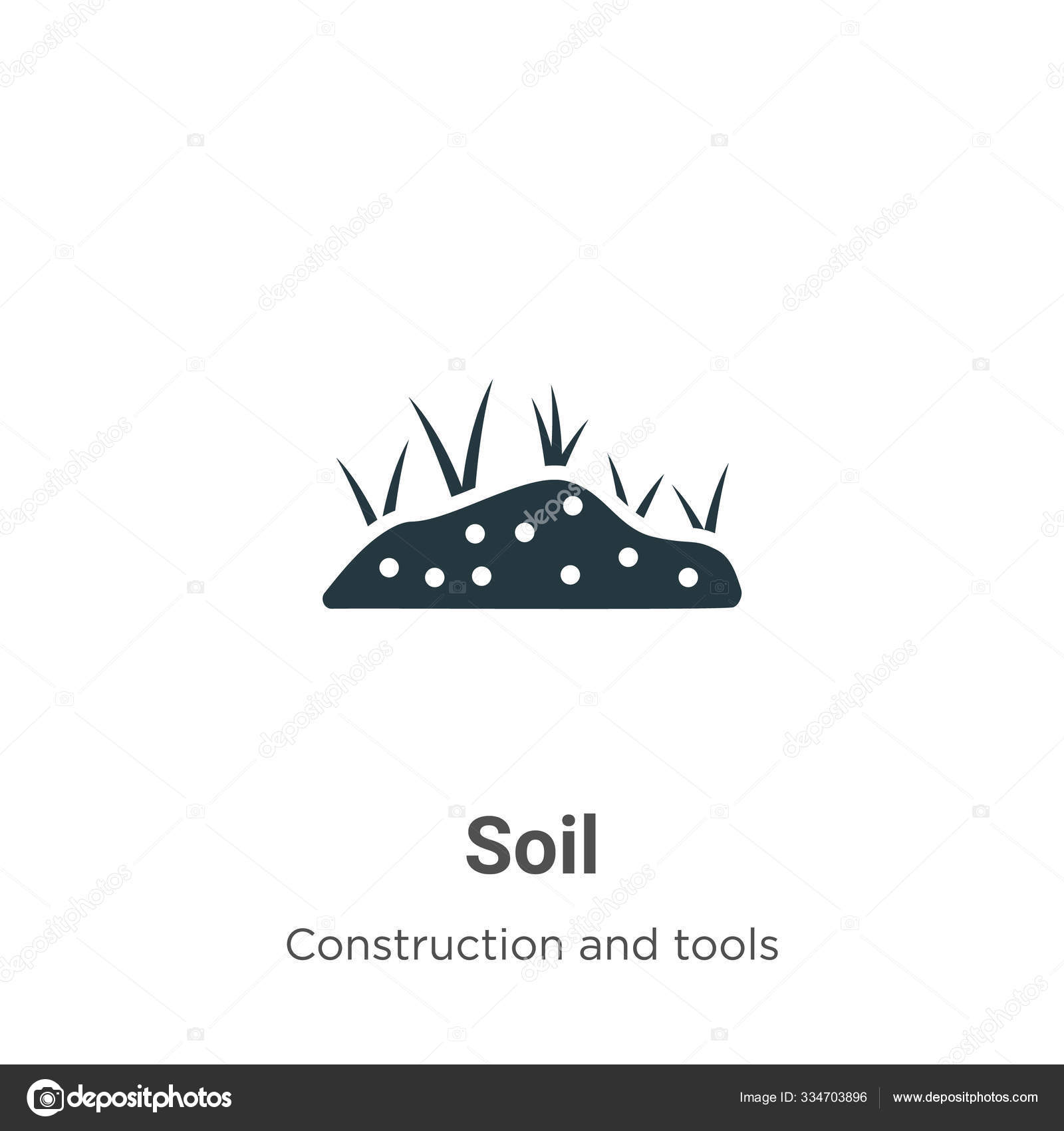 Soil Vector Icon White Background Flat Vector Soil Icon Symbol Stock ...