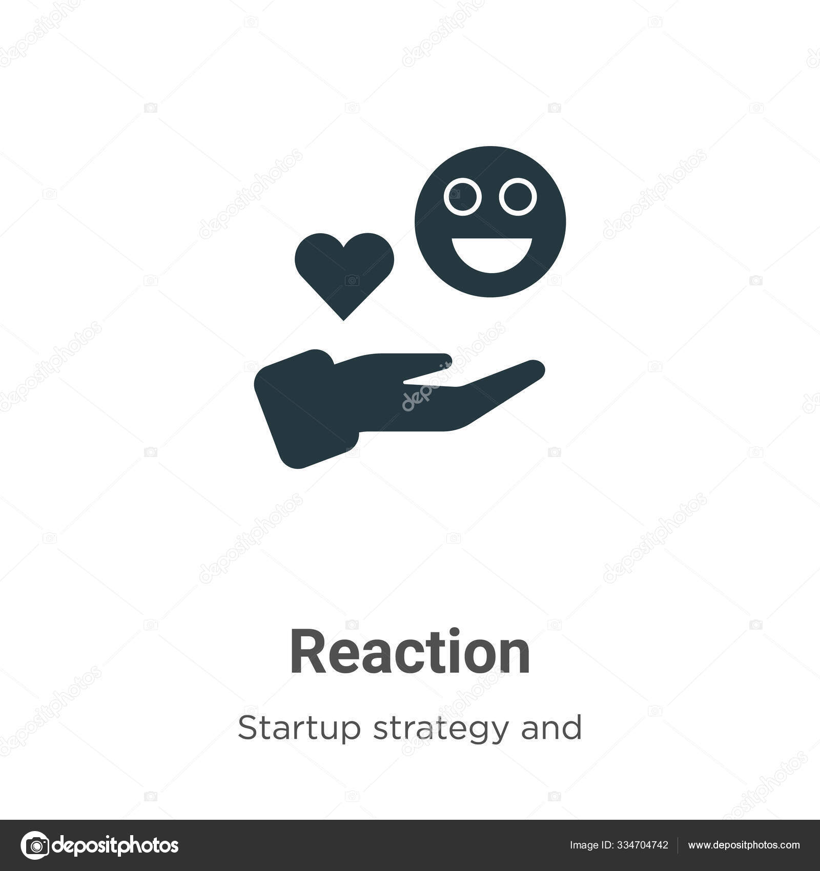 Reaction Vector Icon White Background Flat Vector Reaction Icon Symbol ...