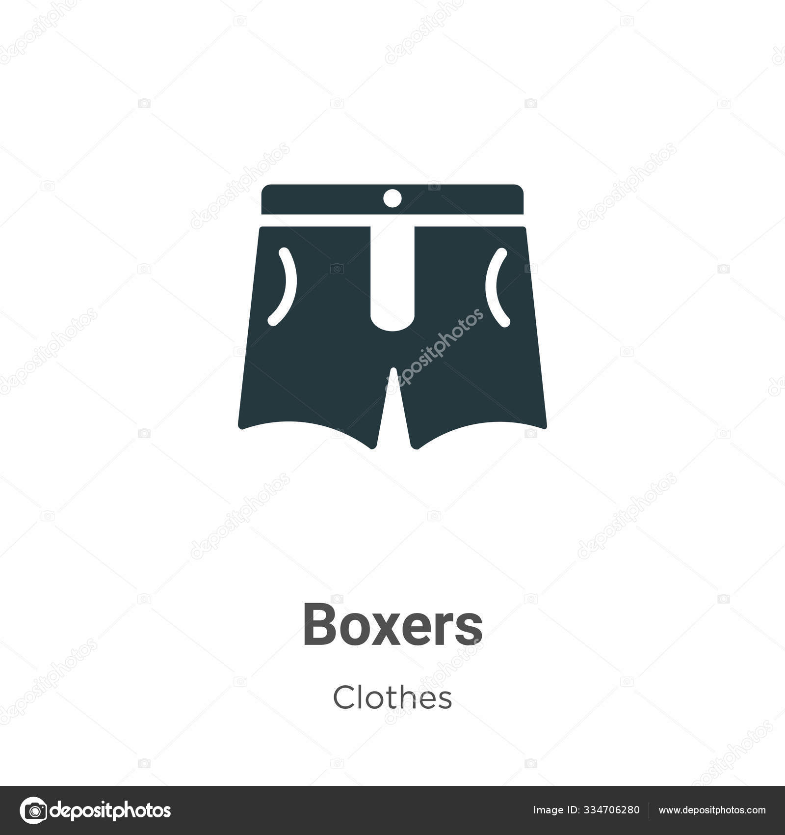 Boxers Vector Icon White Background Flat Vector Boxers Icon Symbol Stock Vector by ©Digital ...