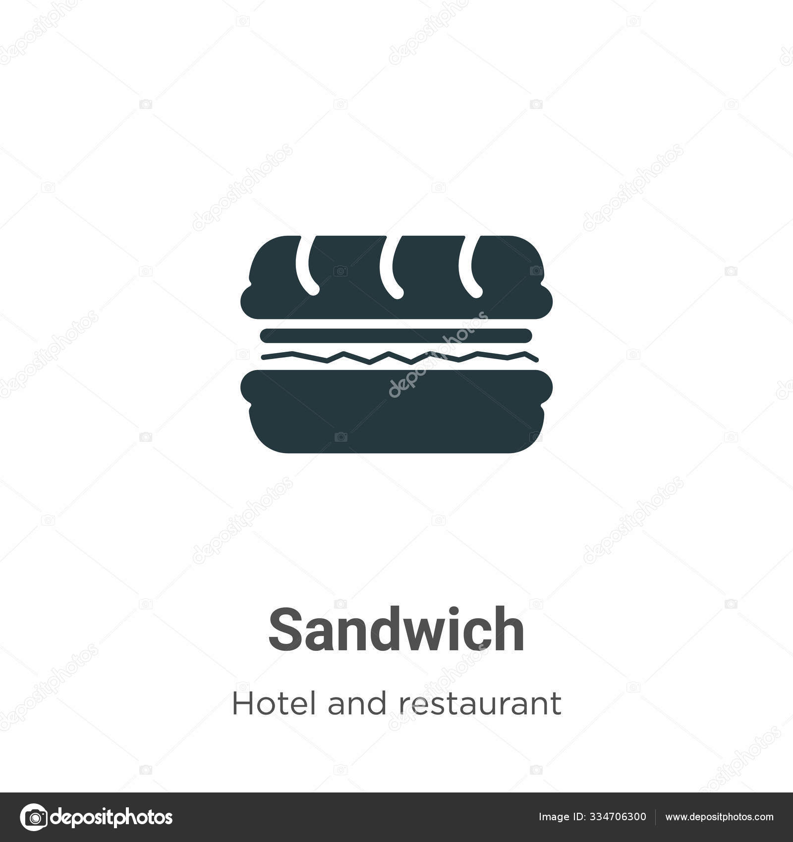 Sandwich Vector Icon White Background Flat Vector Sandwich Icon Symbol ...