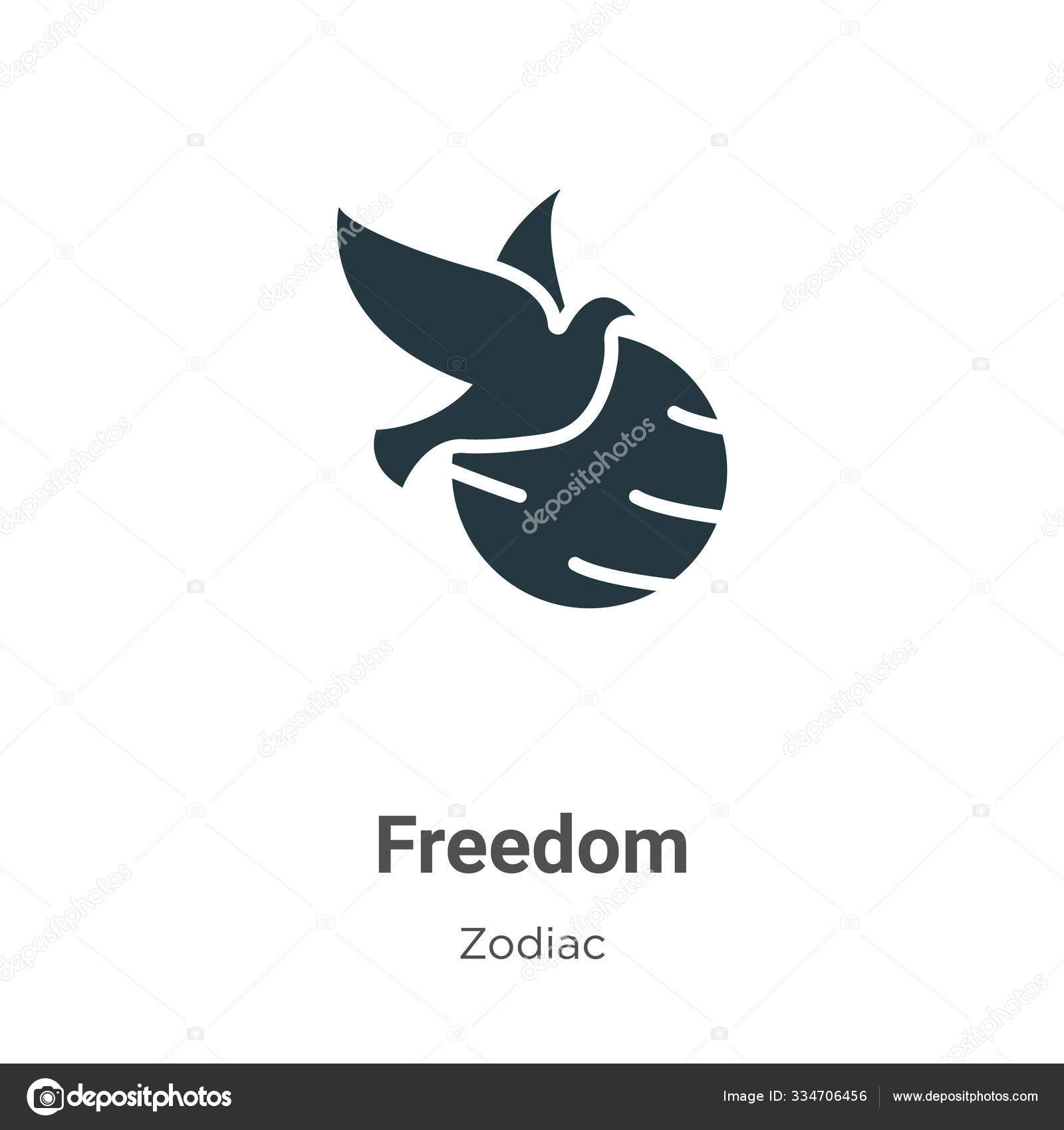 Freedom Vector Icon White Background Flat Vector Freedom Icon Symbol ...