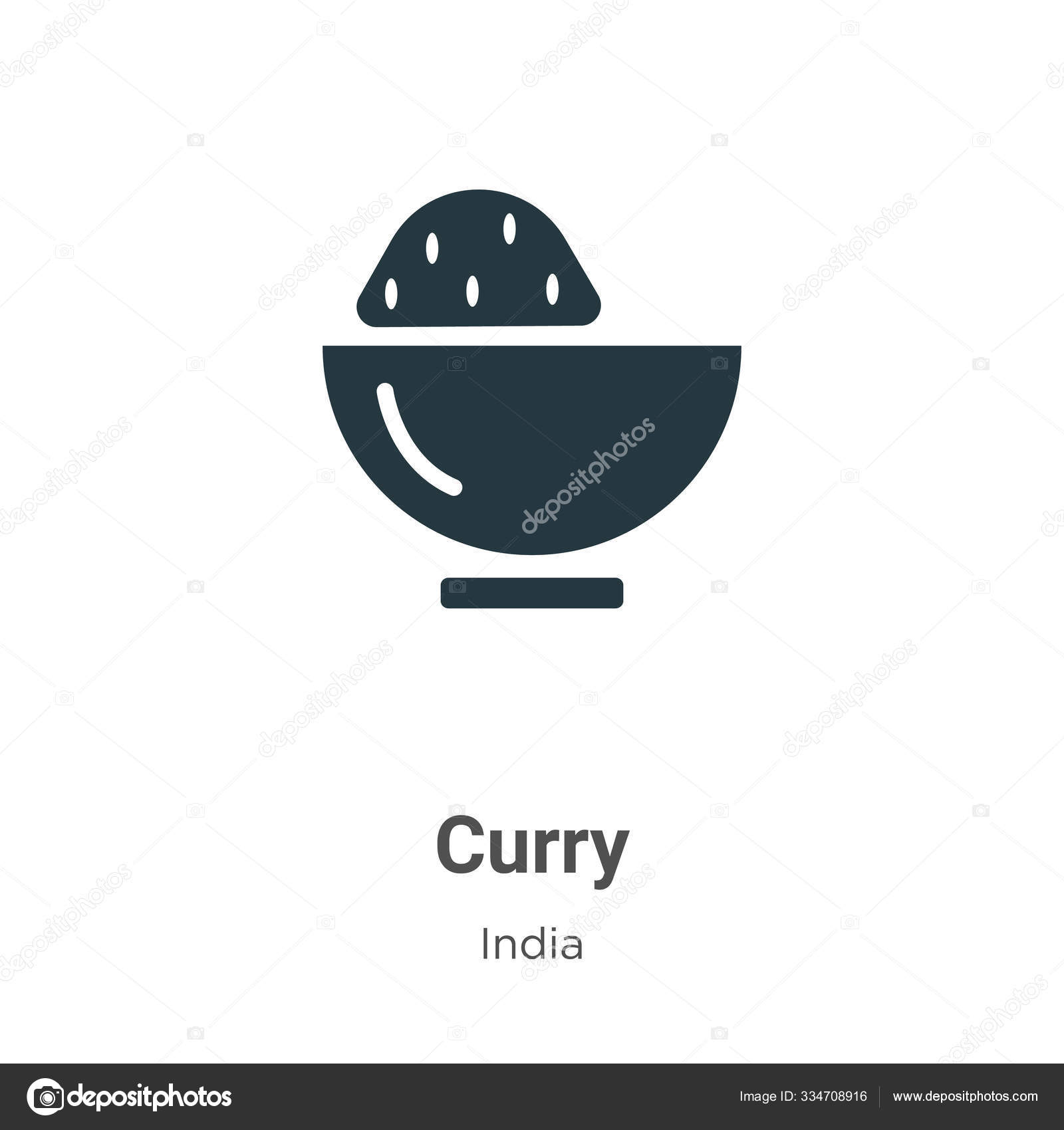 Curry Vector Icon White Background Flat Vector Curry Icon Symbol Stock ...