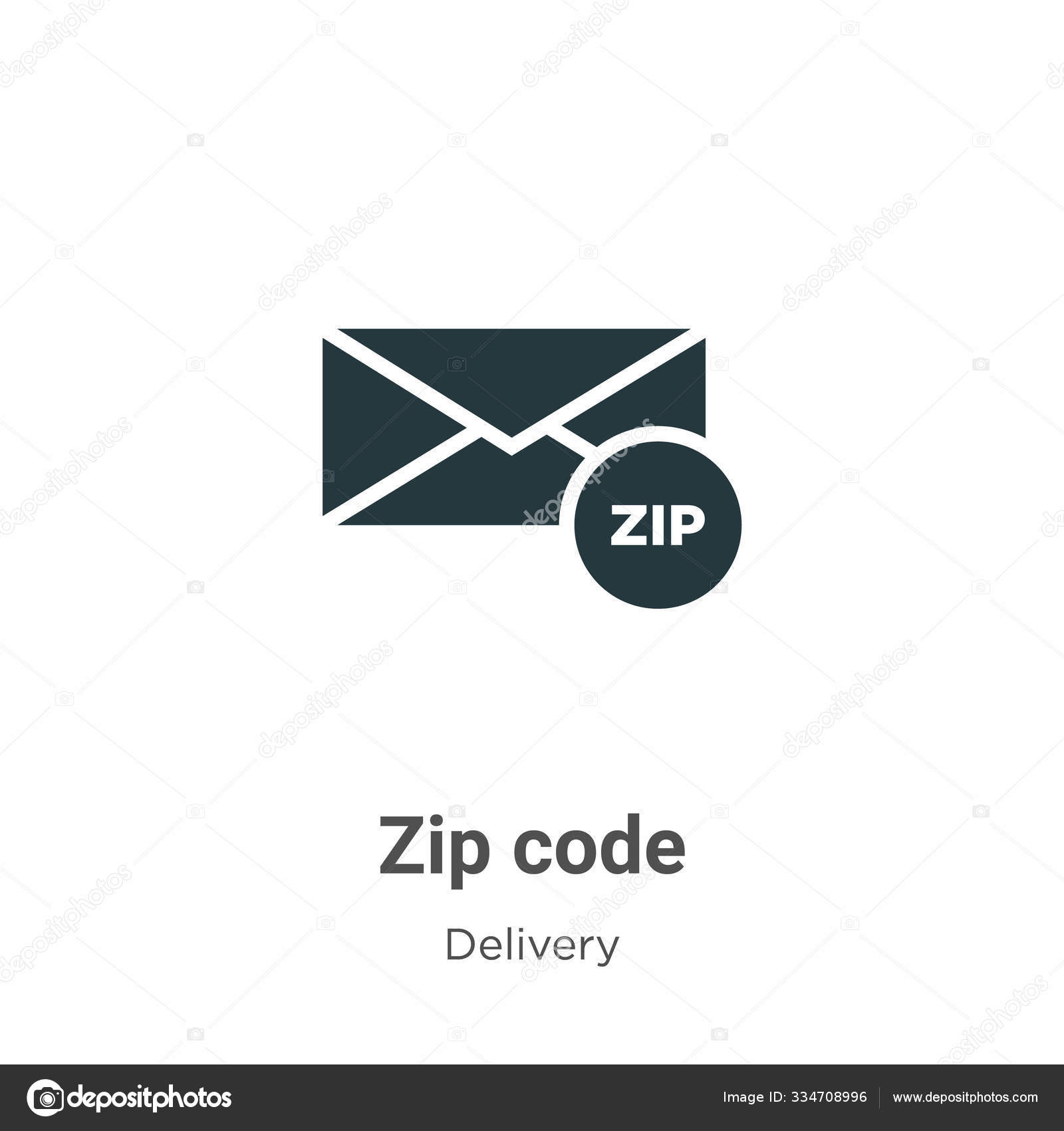 Zip Code Vector Icon White Background Flat Vector Zip Code Stock Vector ...