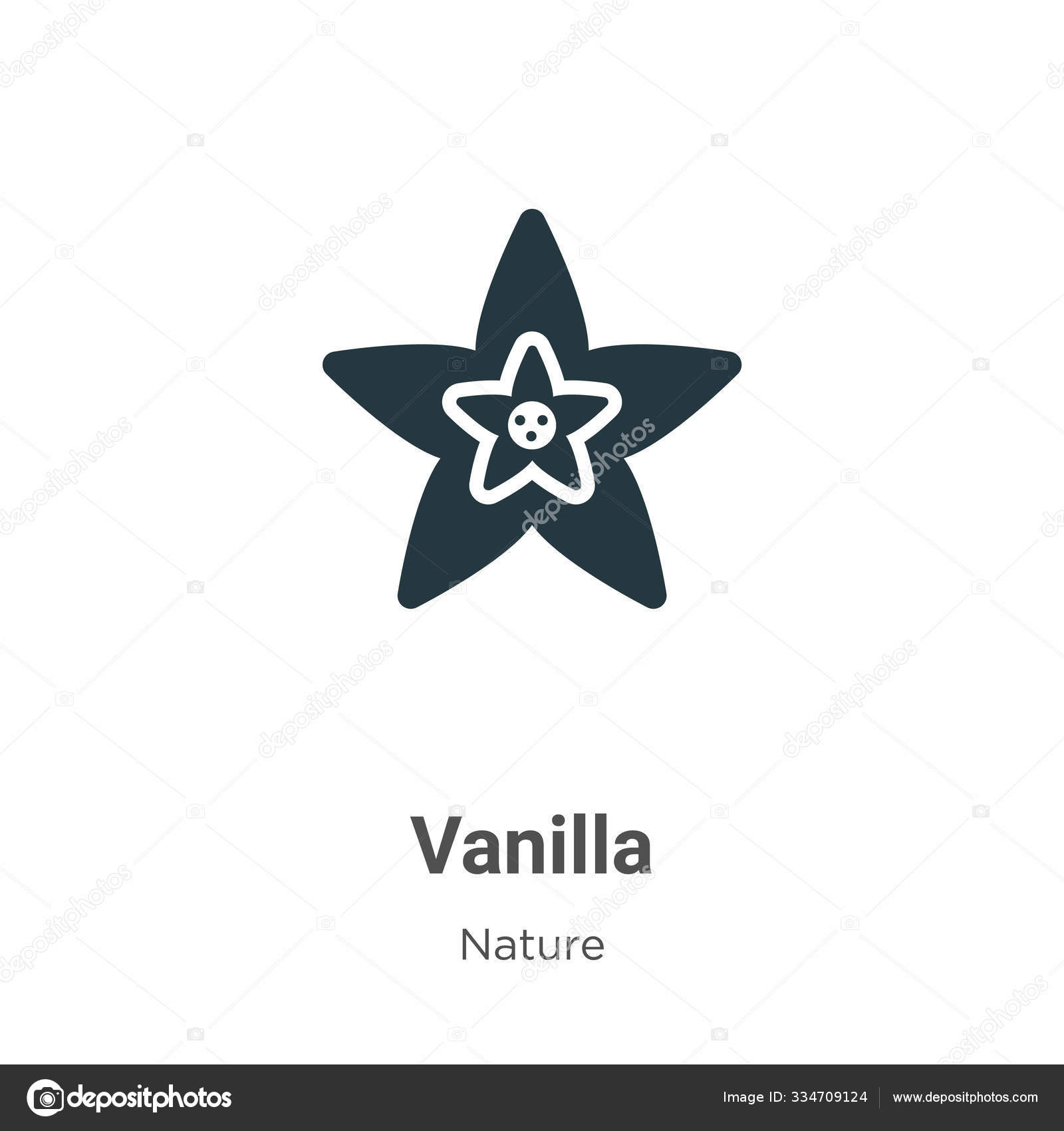 Vanilla Vector Icon White Background Flat Vector Vanilla Icon Symbol ...