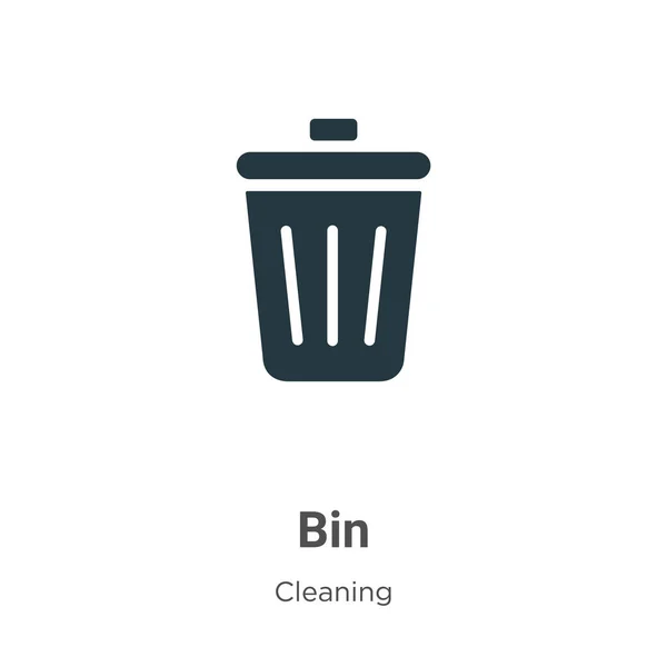 Trash Bin Vector Icon White Background Flat Vector Trash Bin Stock ...