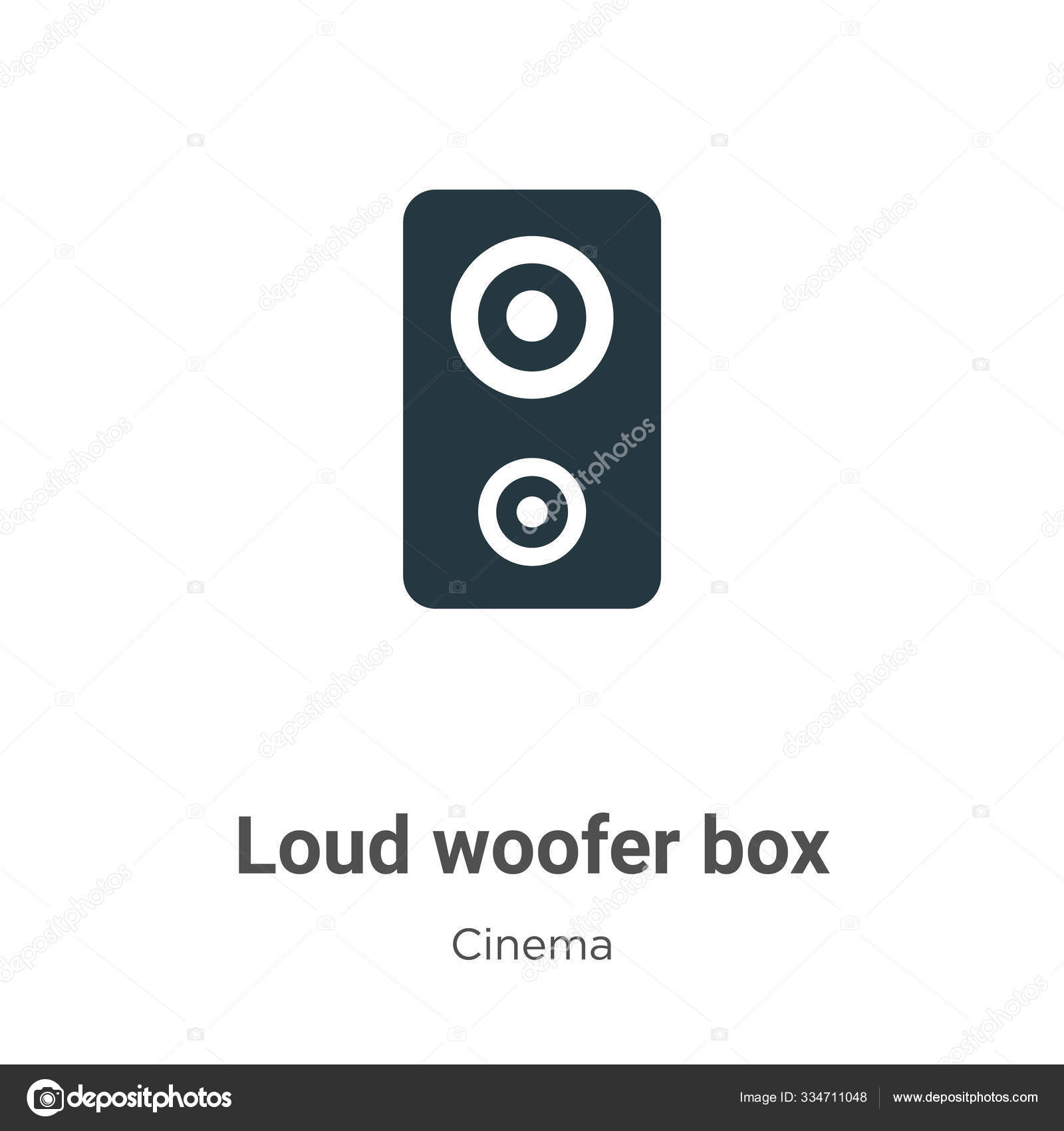 Loud Woofer Box Vector Icon White Background Flat Vector Loud Stock ...