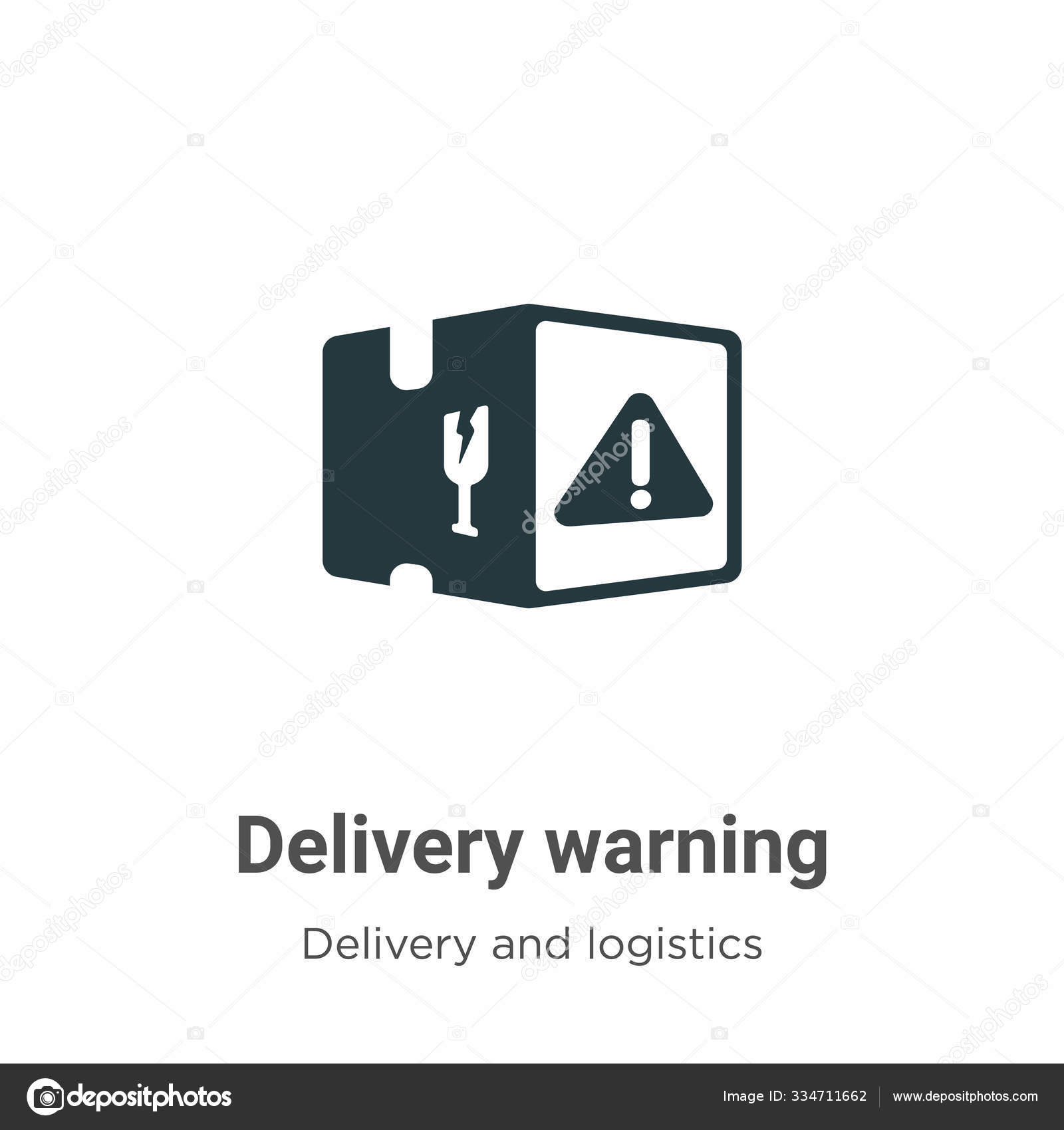 Delivery Warning Vector Icon White Background Flat Vector Delivery ...