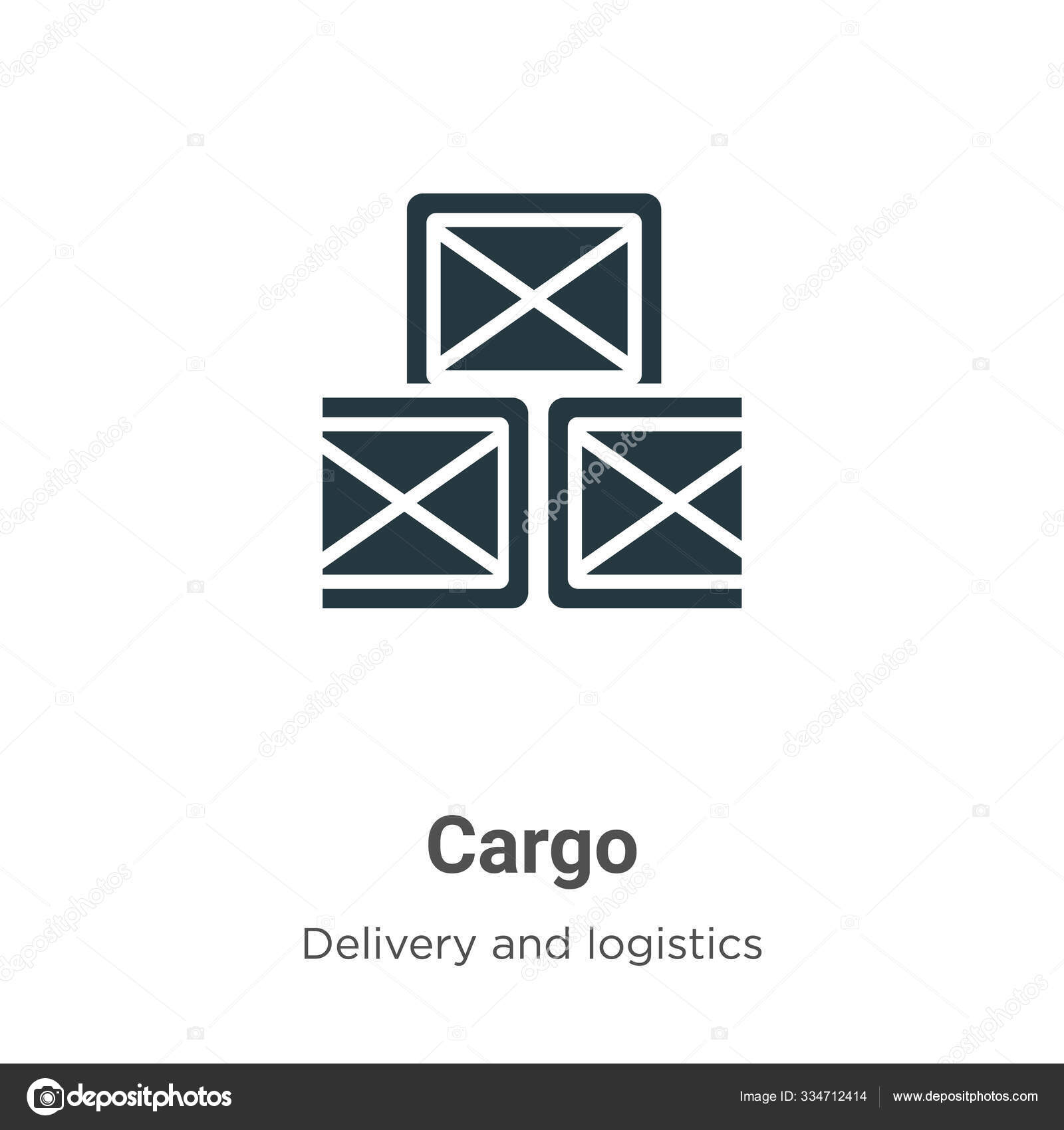 Cargo Vector Icon White Background Flat Vector Cargo Icon Symbol Stock ...