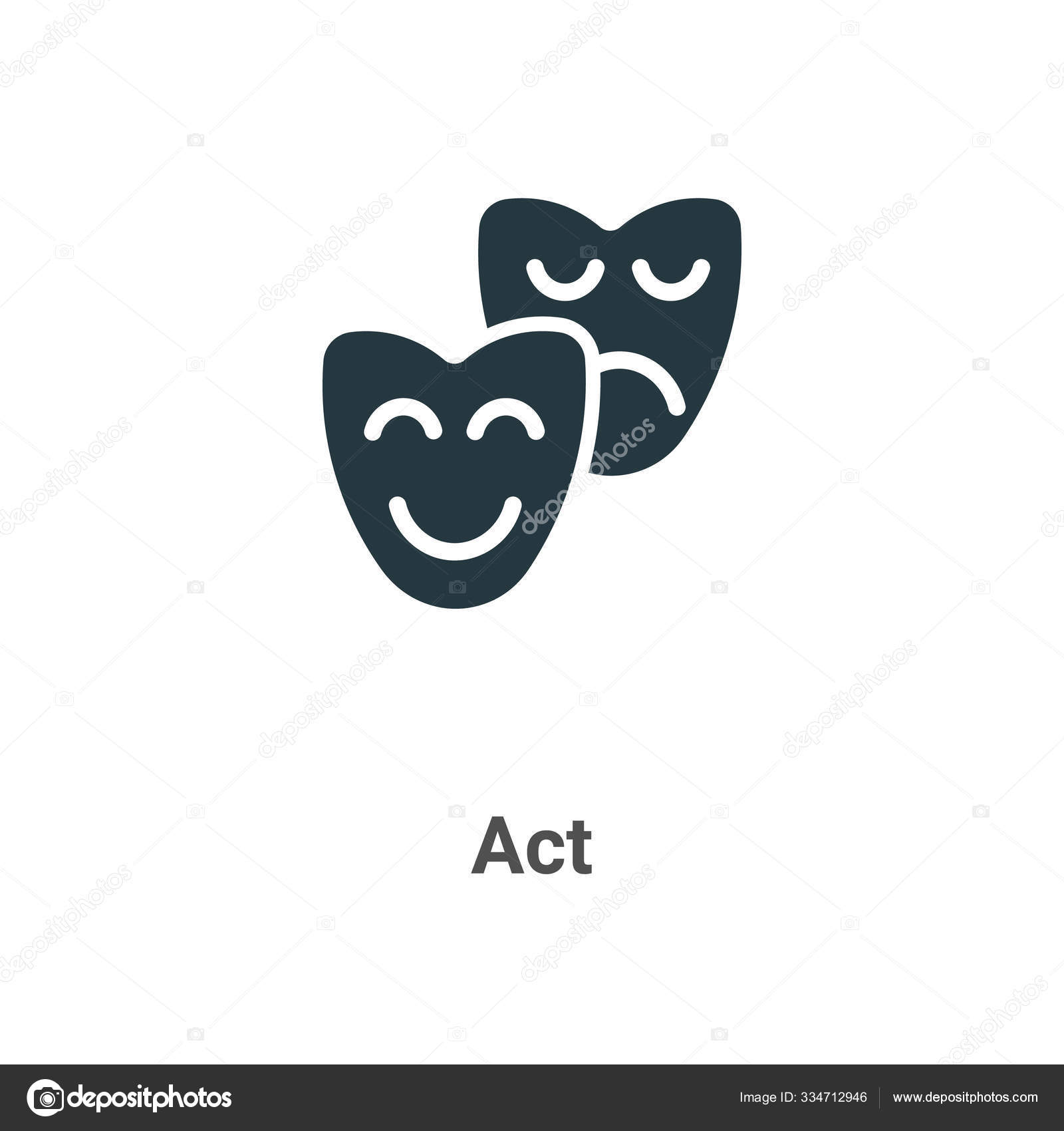 Act Vector Icon White Background Flat Vector Act Icon Symbol Stock ...