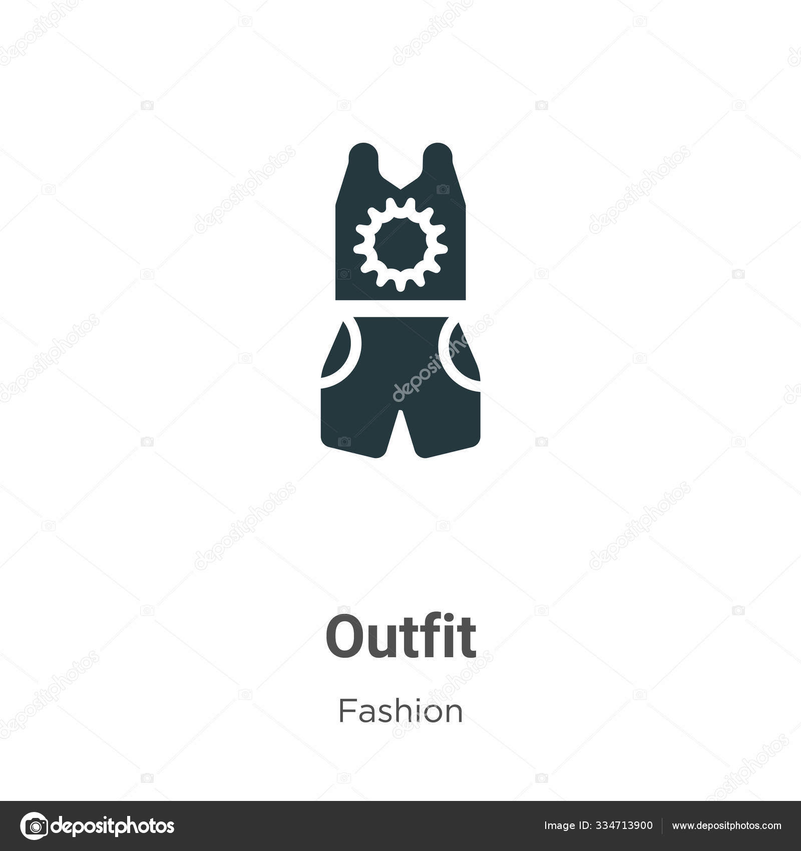 Outfit Vector Icon White Background Flat Vector Outfit Icon Symbol ...