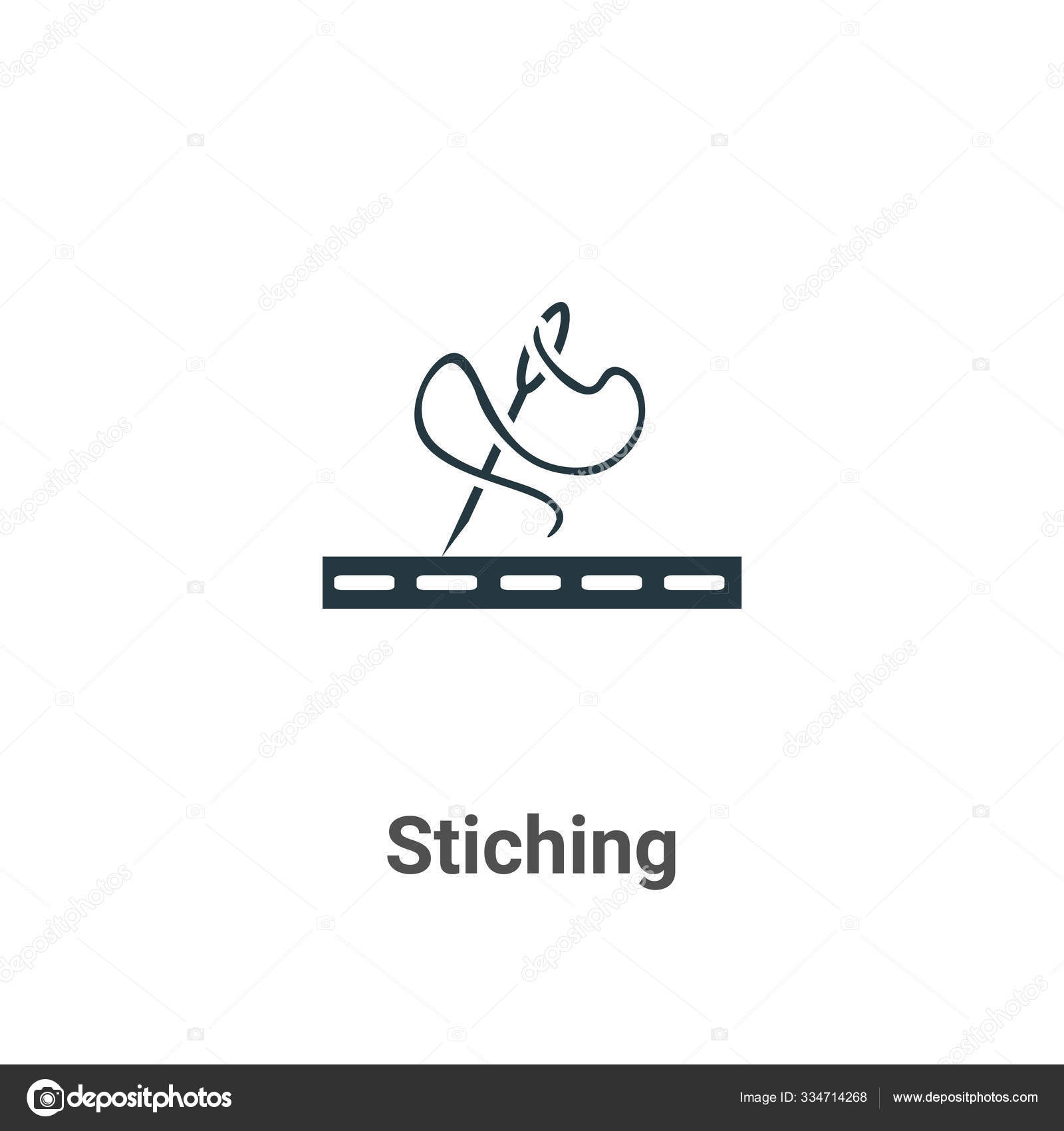 Stiching Vector Icon White Background Flat Vector Stiching Icon Symbol ...