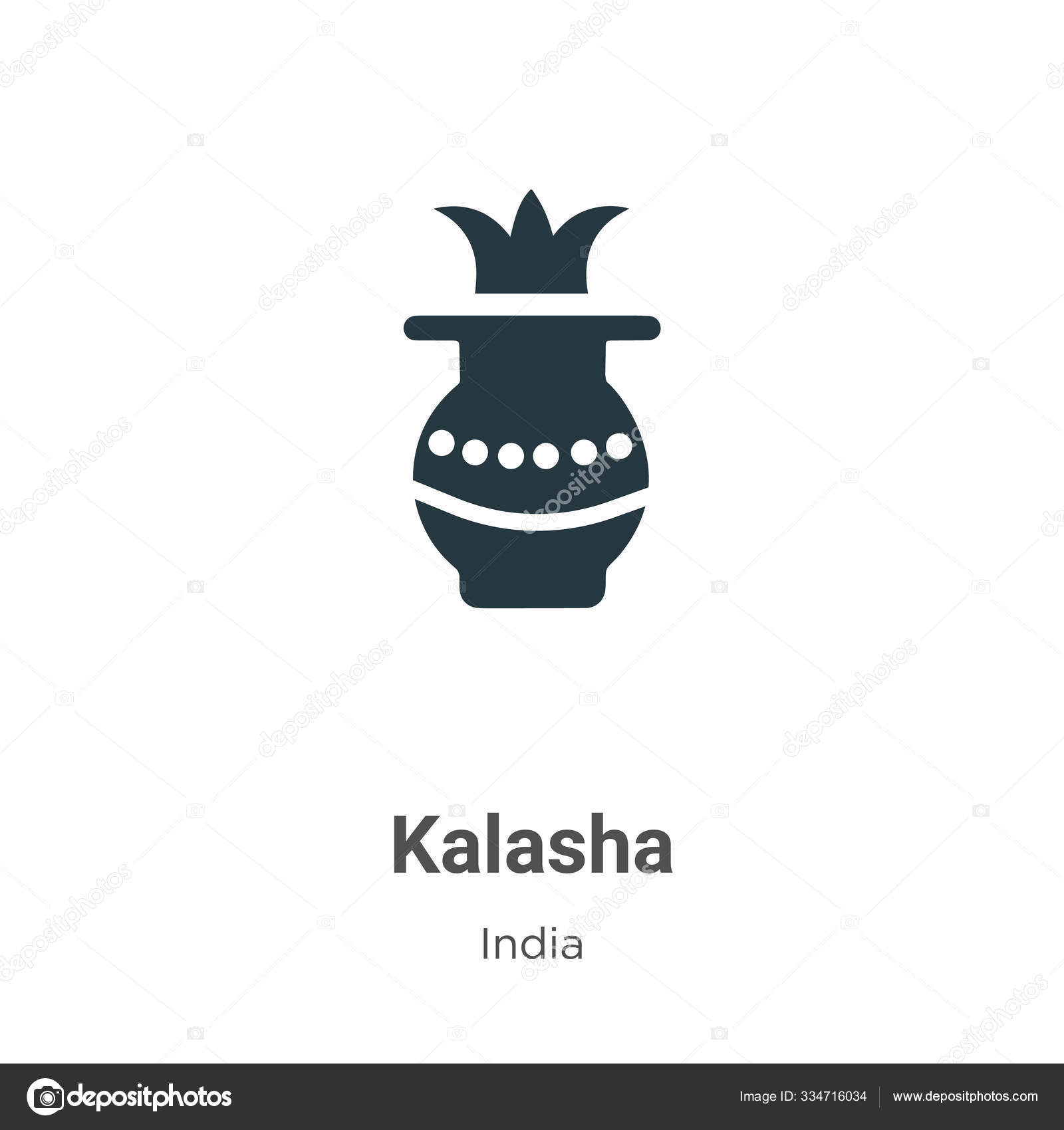 Kalasha Vector Icon White Background Flat Vector Kalasha Icon Symbol ...