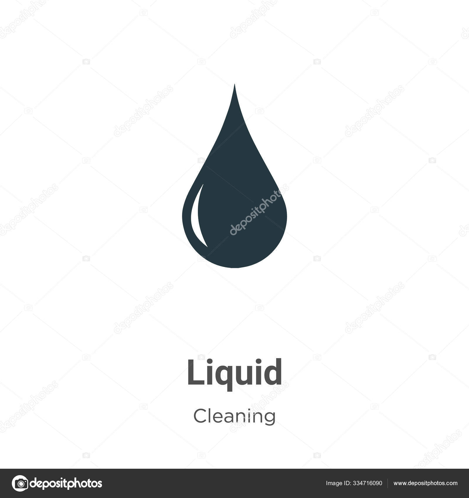 Liquid Vector Icon White Background Flat Vector Liquid Icon Symbol ...