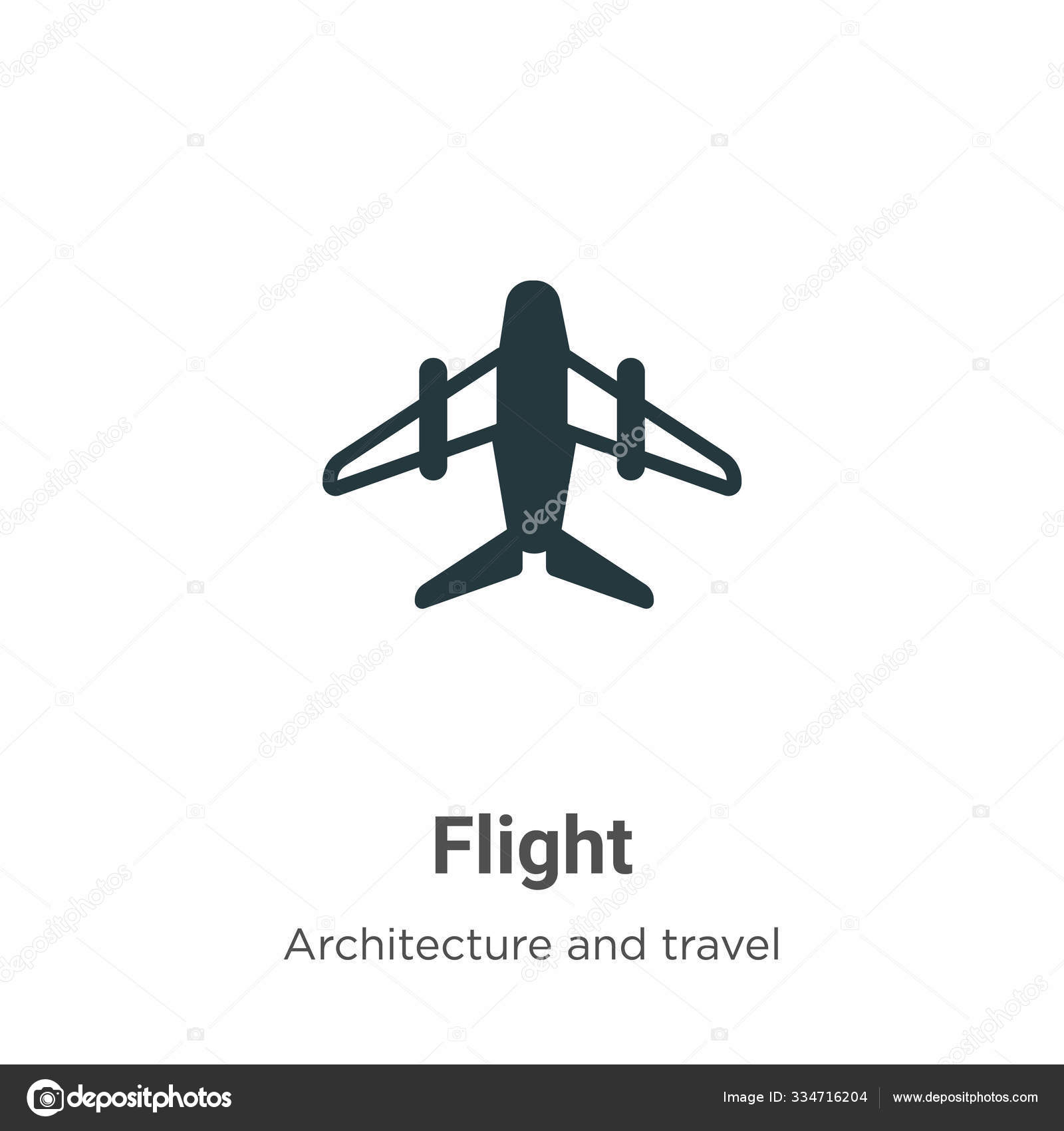 Flight Vector Icon White Background Flat Vector Flight Icon Symbol ...