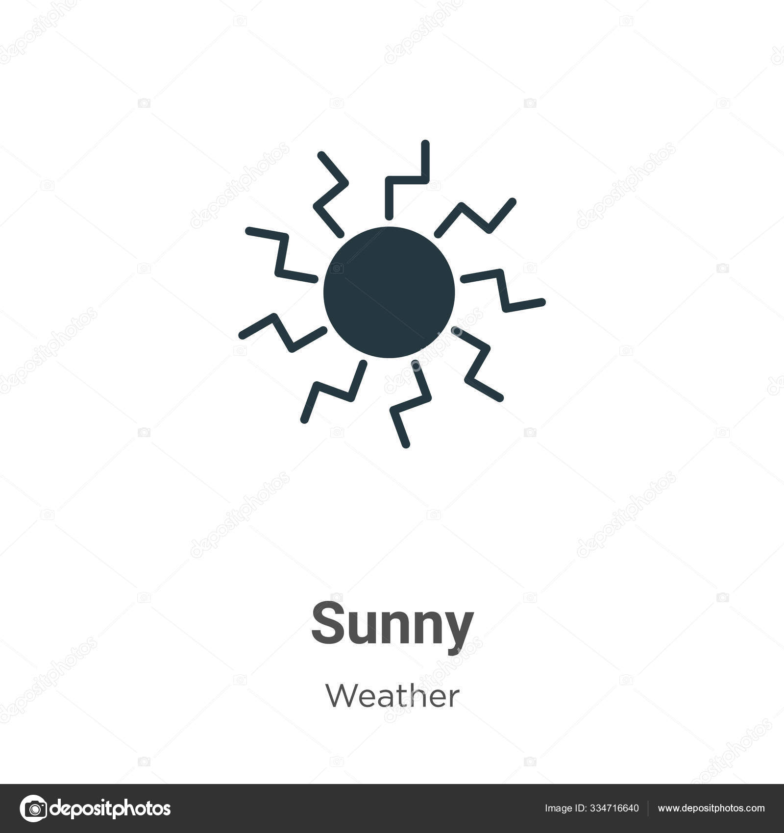 Sunny Vector Icon White Background Flat Vector Sunny Icon Symbol Stock ...