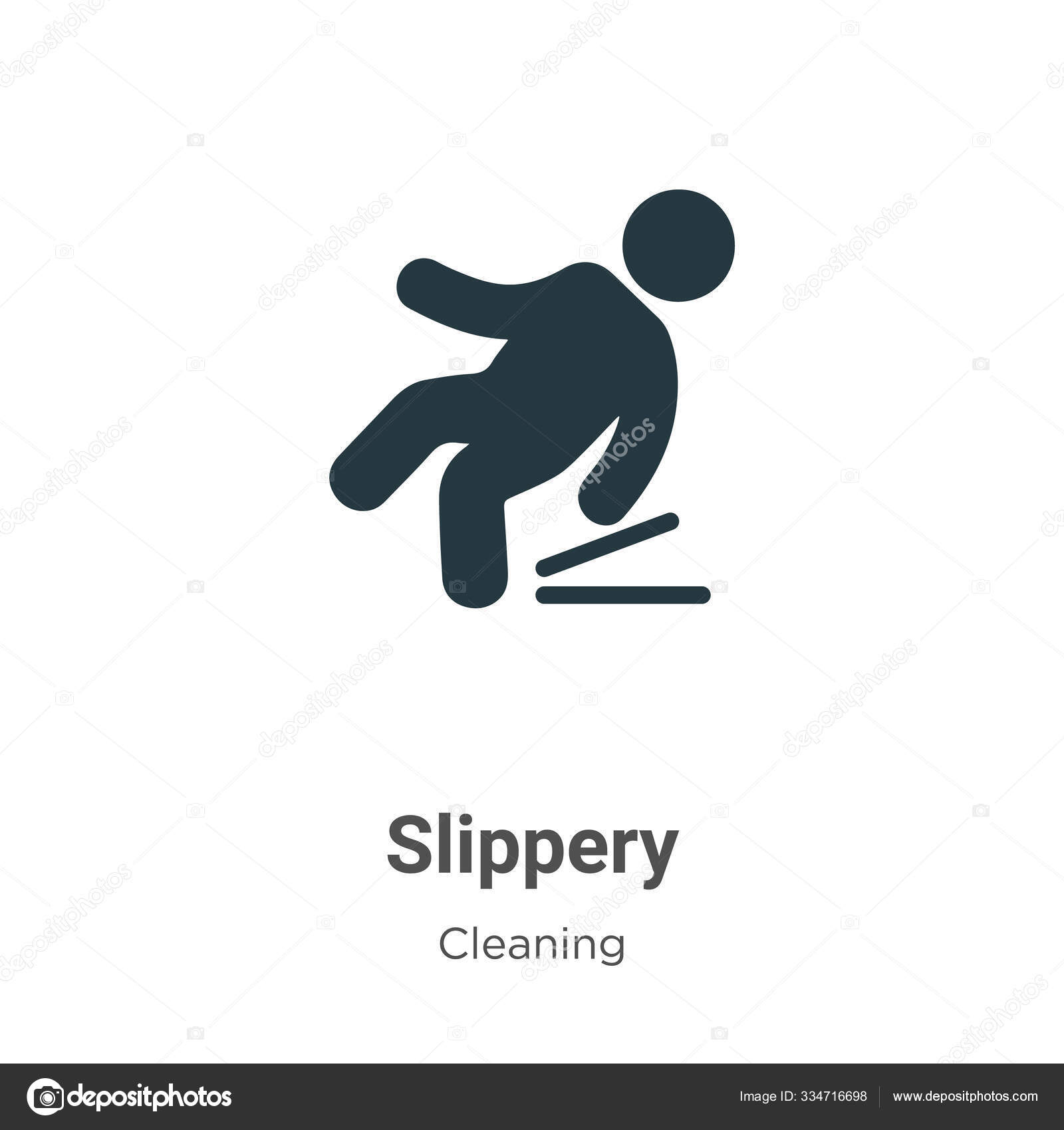 Slippery Vector Icon White Background Flat Vector Slippery Icon Symbol ...