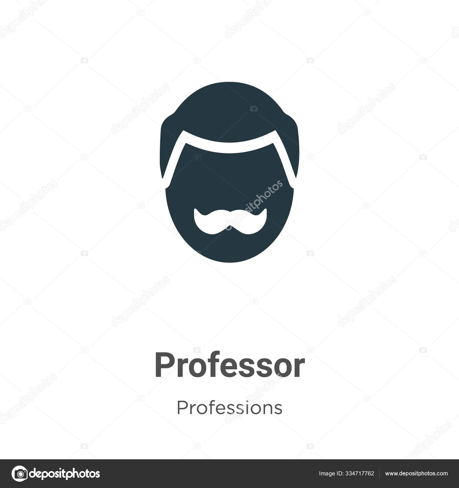 Professor Vector Icon White Background Flat Vector Professor Icon ...