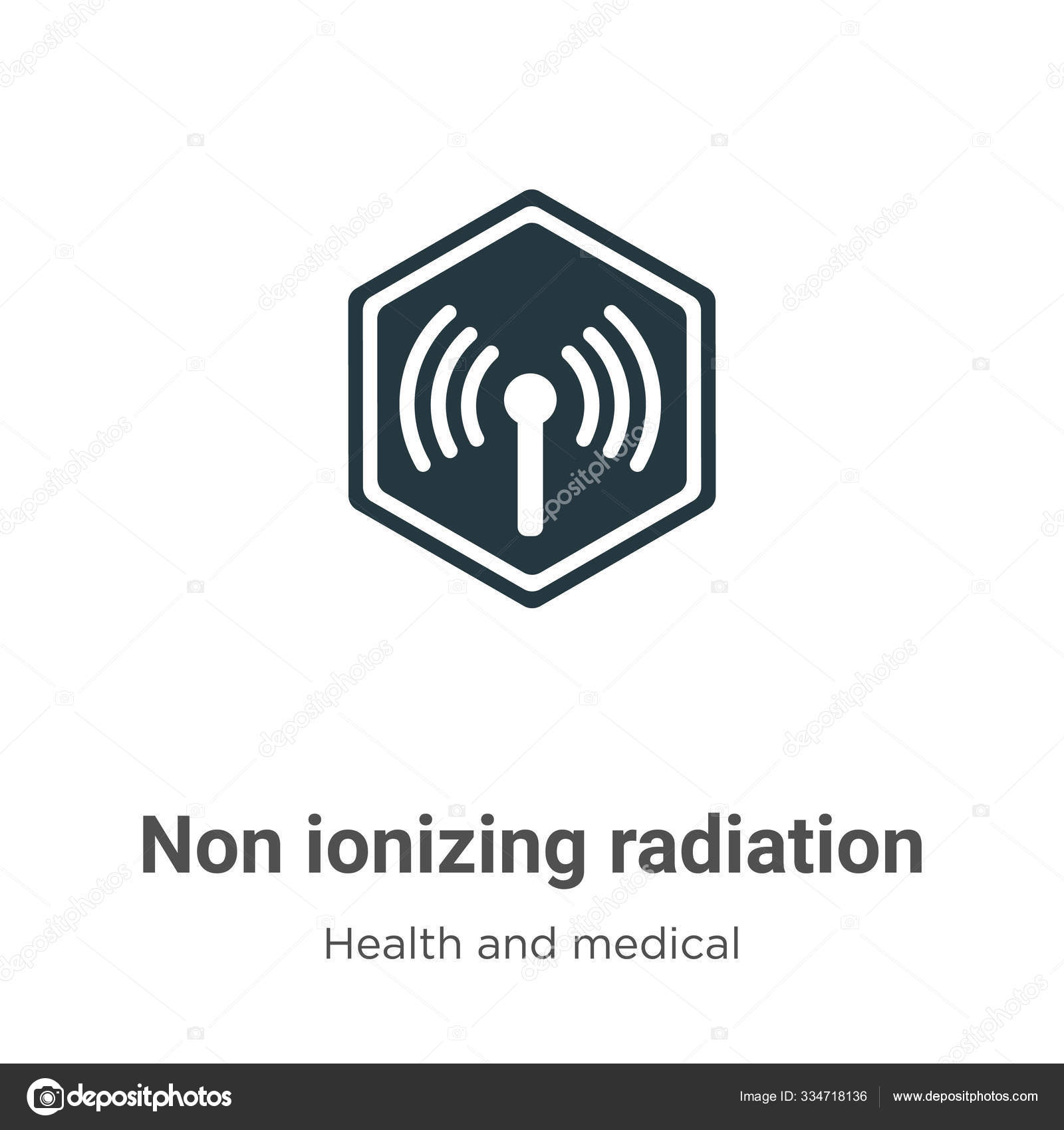 Non Ionizing Radiation Vector Icon White Background Flat Vector Non ...