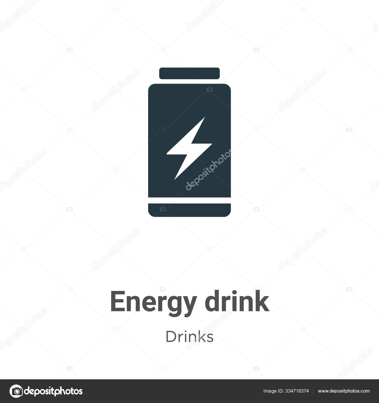Energy Drink Vector Icon White Background Flat Vector Energy Drink Stock Vector By ©digital
