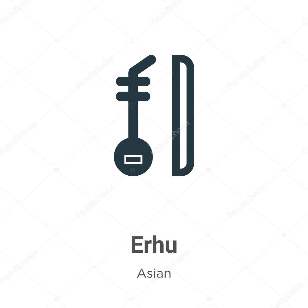 icono vectorial de Erhu sobre fondo blanco. Signo de icono vectorial ...