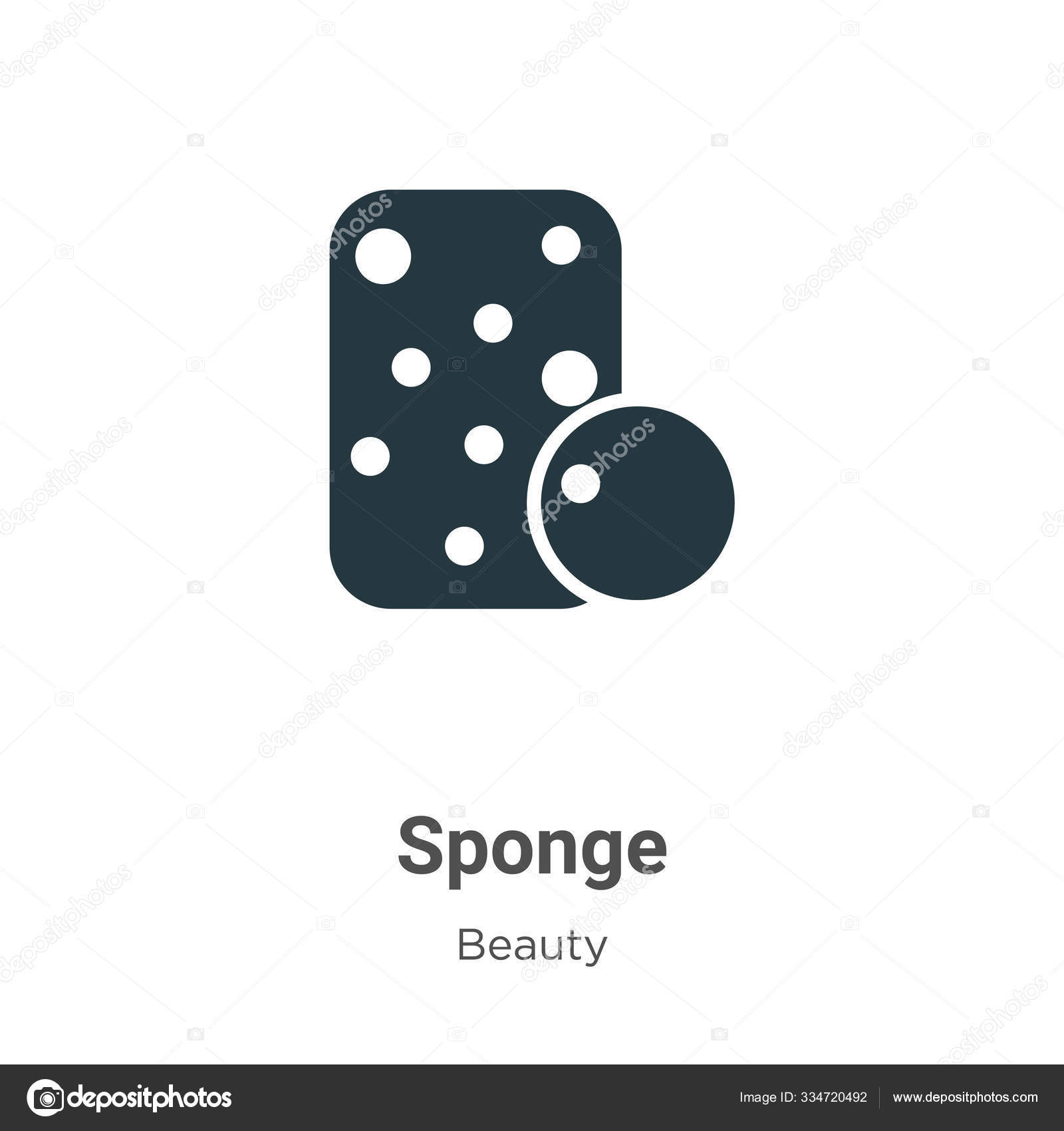 Sponge Vector Icon White Background Flat Vector Sponge Icon Symbol ...