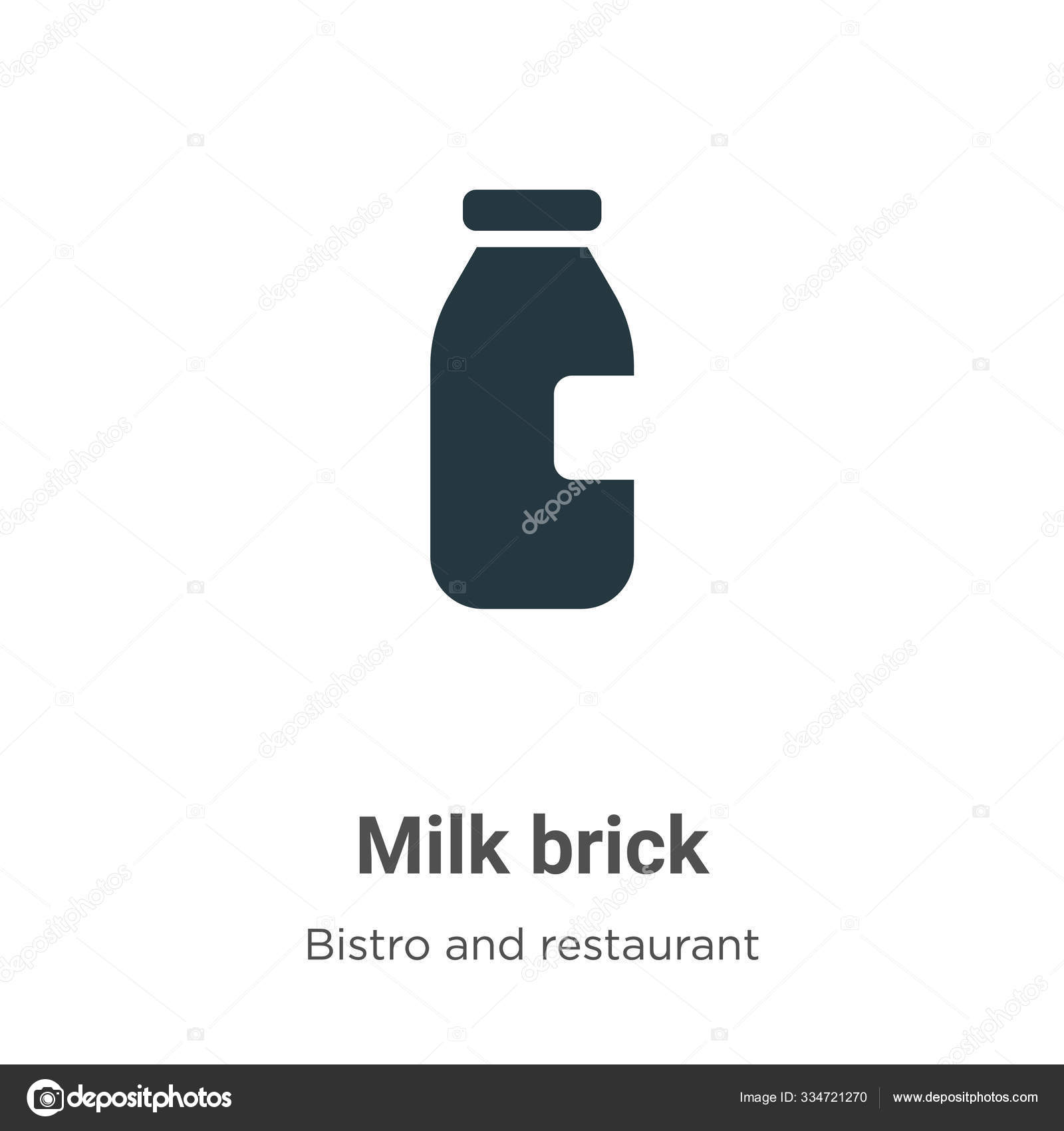 Milk Brick Vector Icon White Background Flat Vector Milk Brick Stock ...