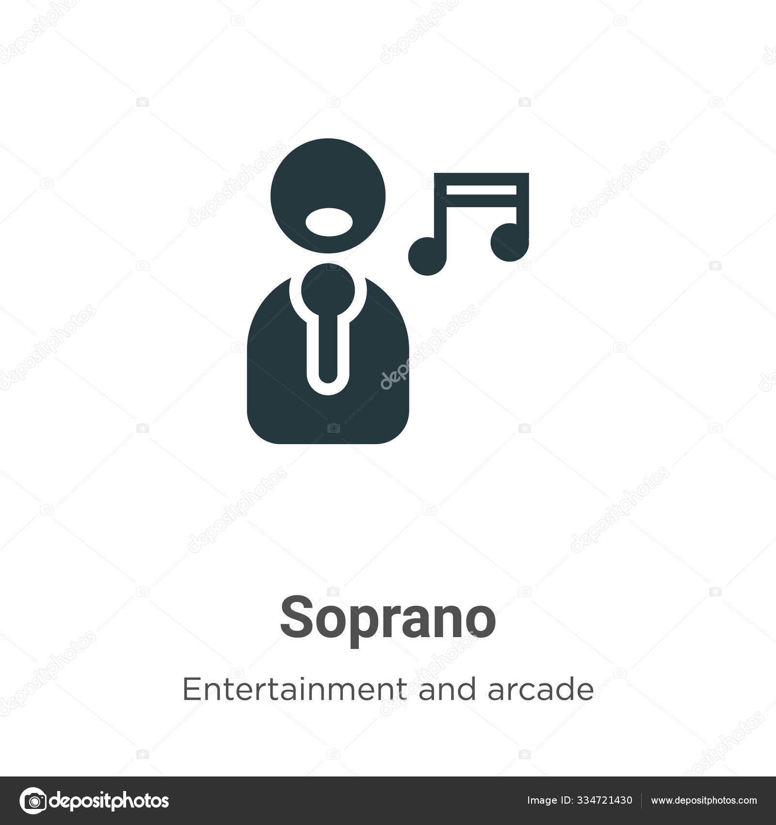 Soprano Vector Icon White Background Flat Vector Soprano Icon Symbol ...