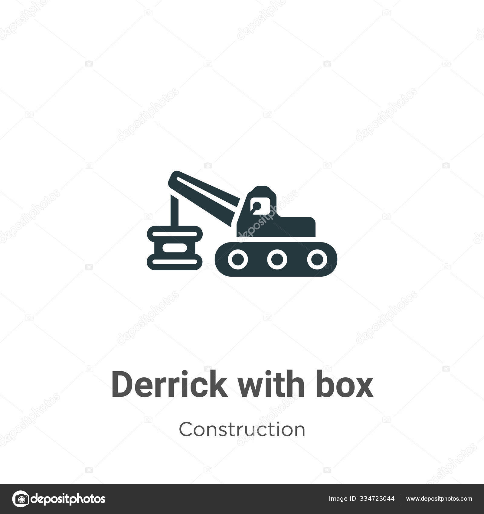 Derrick Box Vector Icon White Background Flat Vector Derrick Box Stock ...
