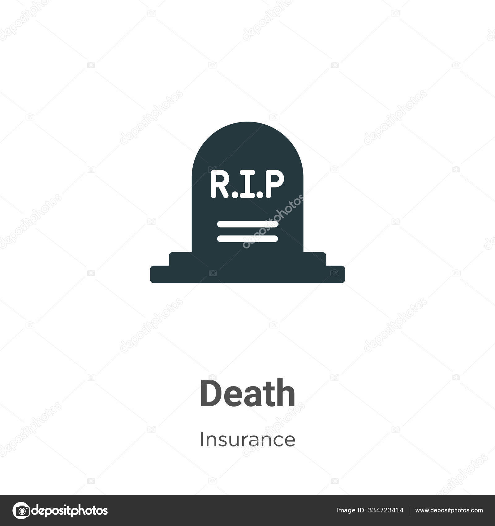 Death Vector Icon White Background Flat Vector Death Icon Symbol Stock ...