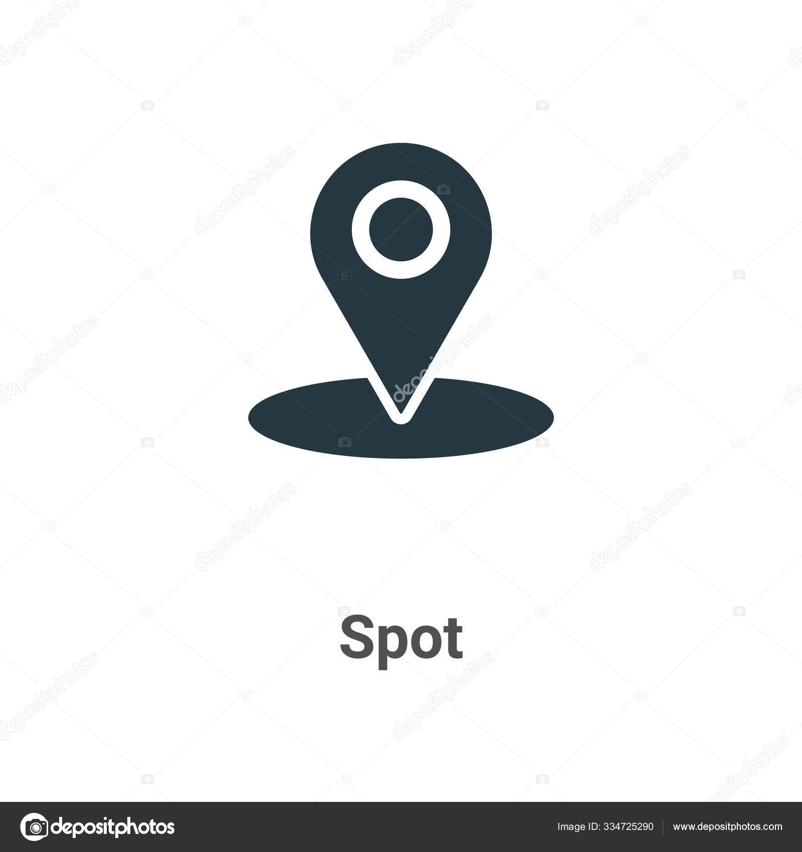 Spot Vector Icon White Background Flat Vector Spot Icon Symbol Stock Vector Image by ©Digital ...