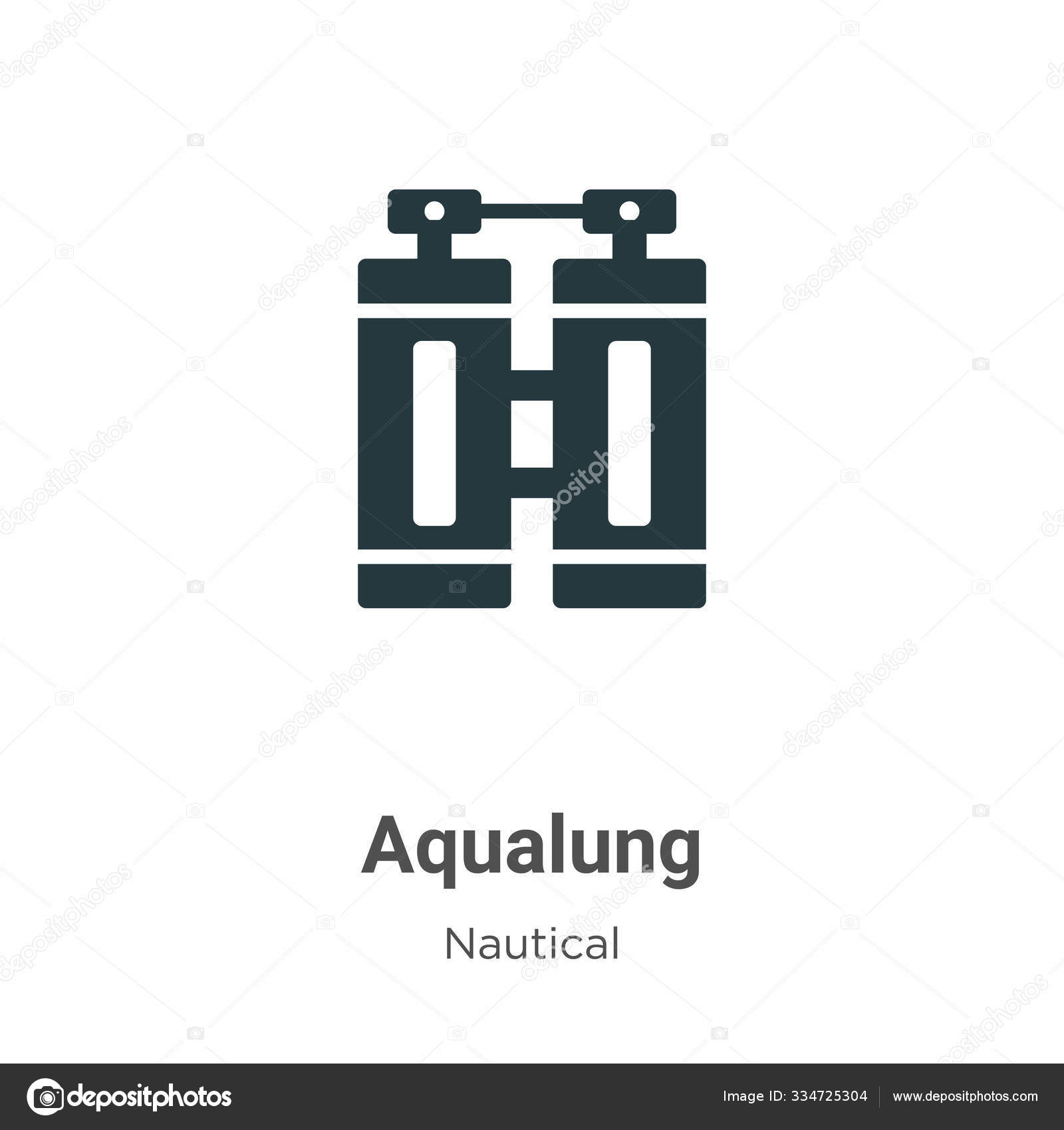 Aqualung Vector Icon White Background Flat Vector Aqualung Icon Symbol Stock Vector by ©Digital ...