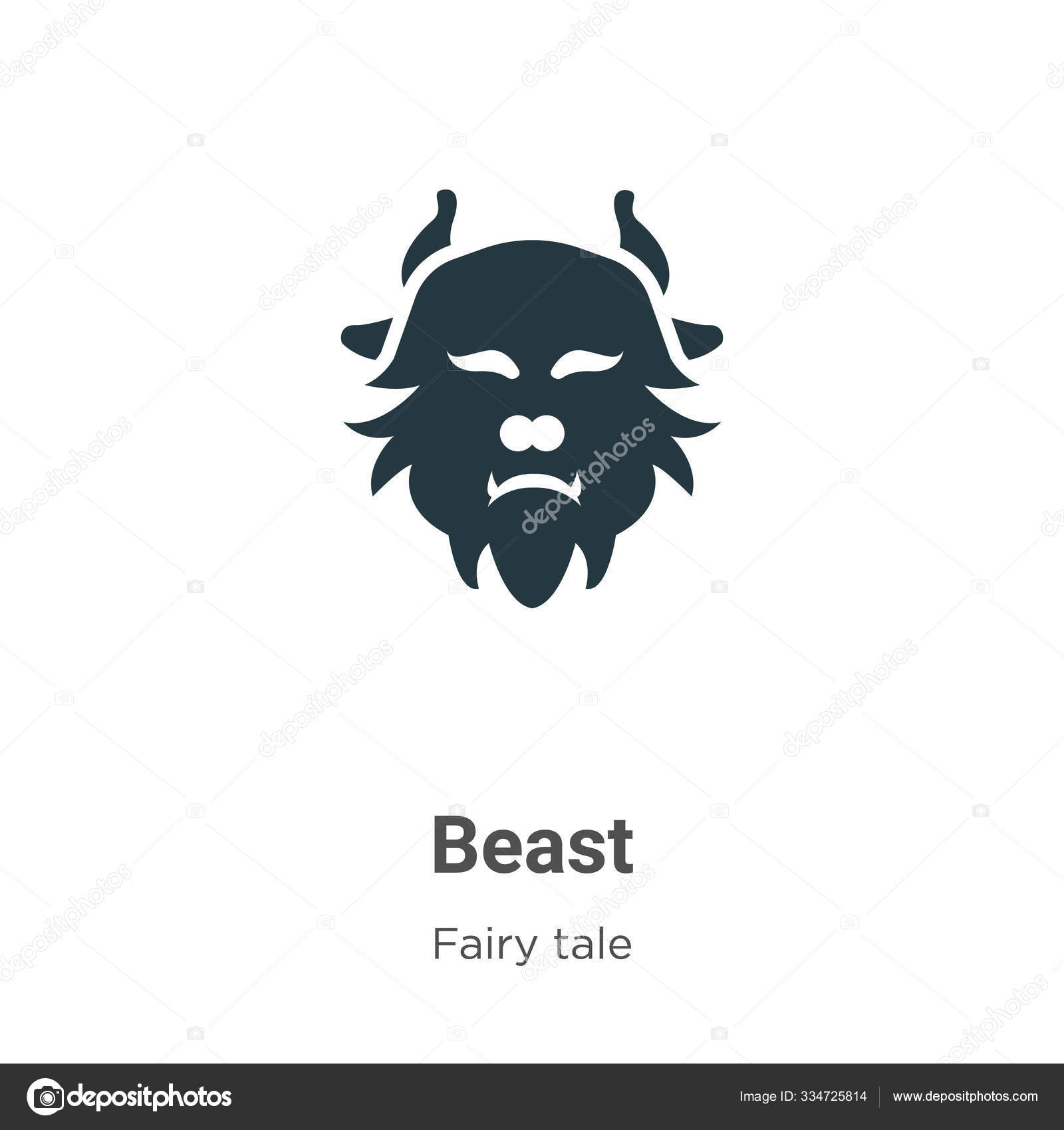 Beast Vector Icon White Background Flat Vector Beast Icon Symbol Stock ...