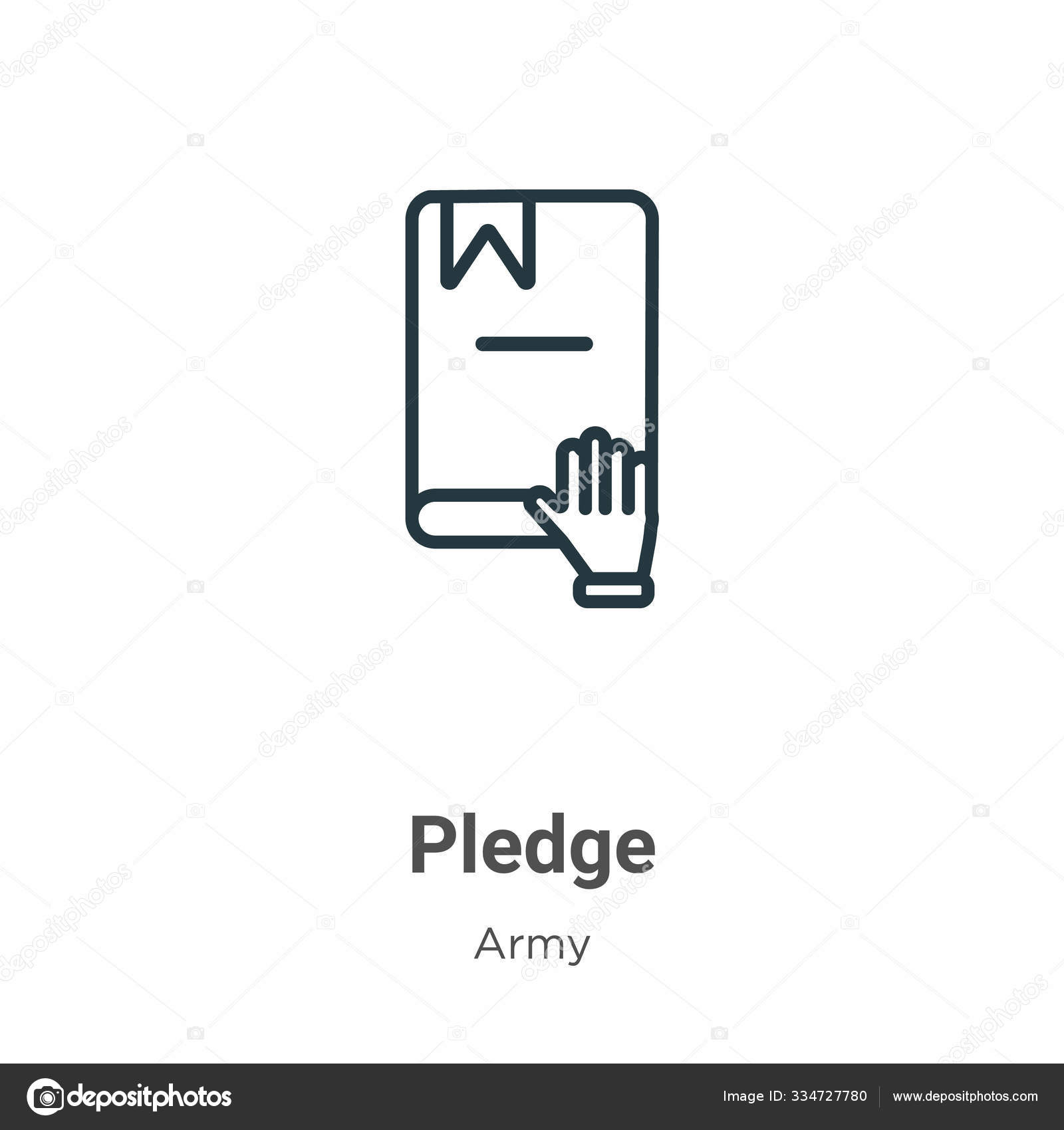 Pledge Outline Vector Icon Thin Line Black Pledge Icon Flat Stock ... Pledge Outline Vector Icon Thin Line Black Pledge Icon Flat Stock ...